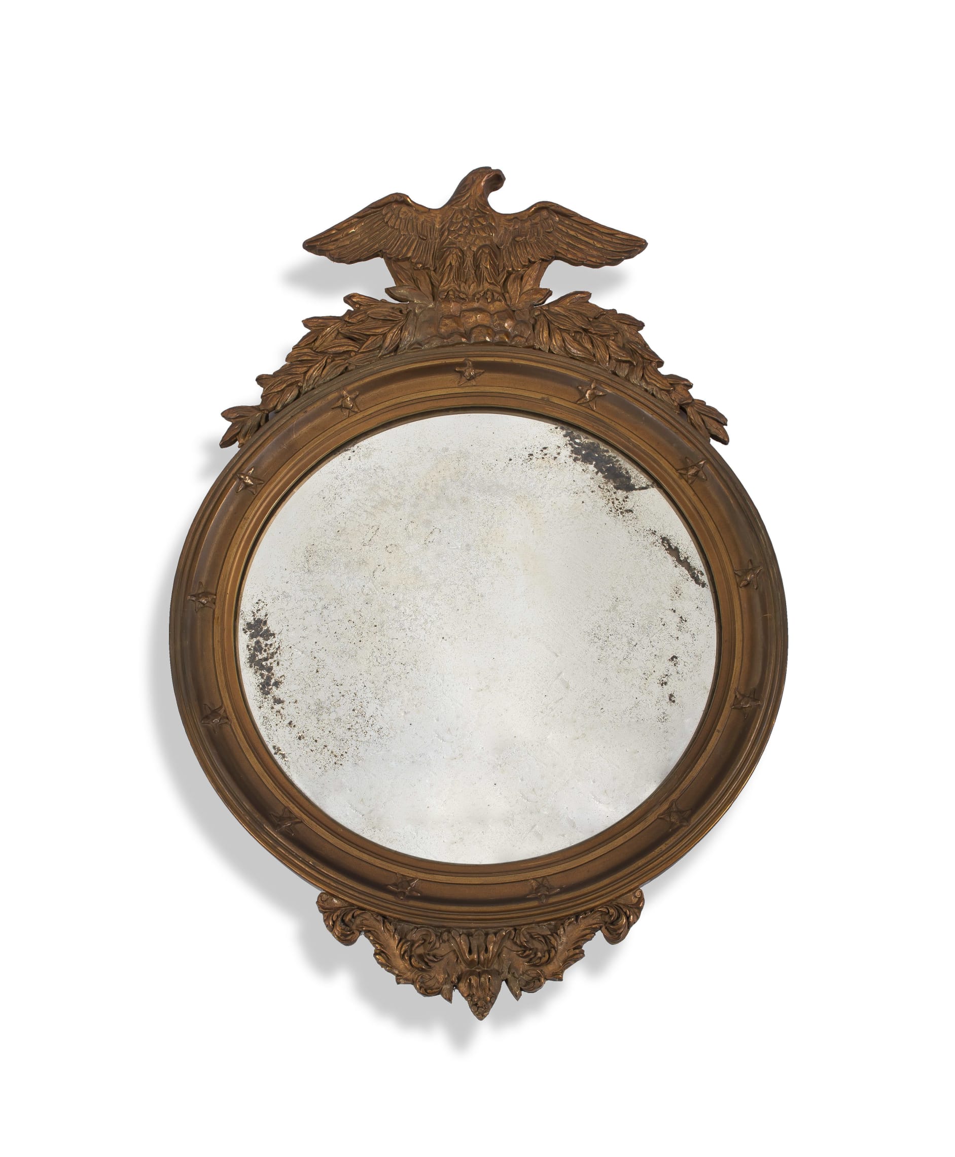 A Regency Federal style convex wall mirror, early 20th century ...