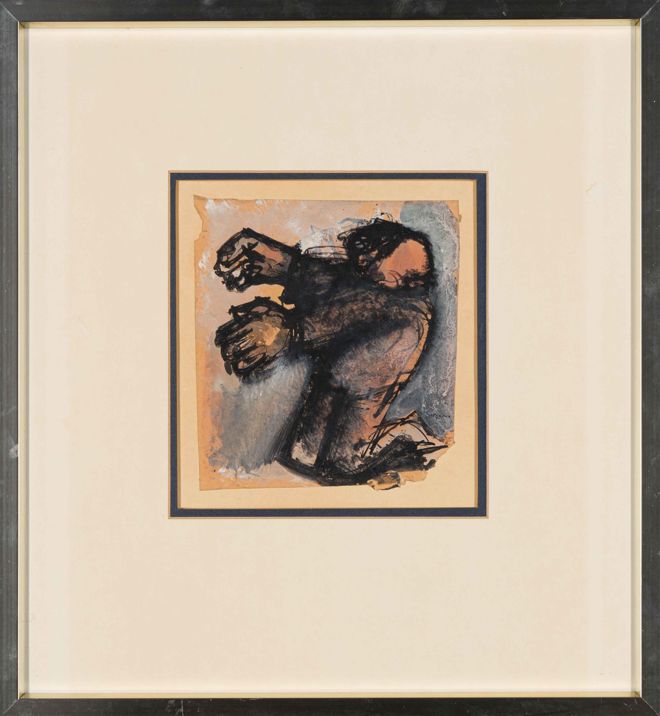 Kneeling Figure with Arms Outstretched by Mario Sironi | Strauss & Co