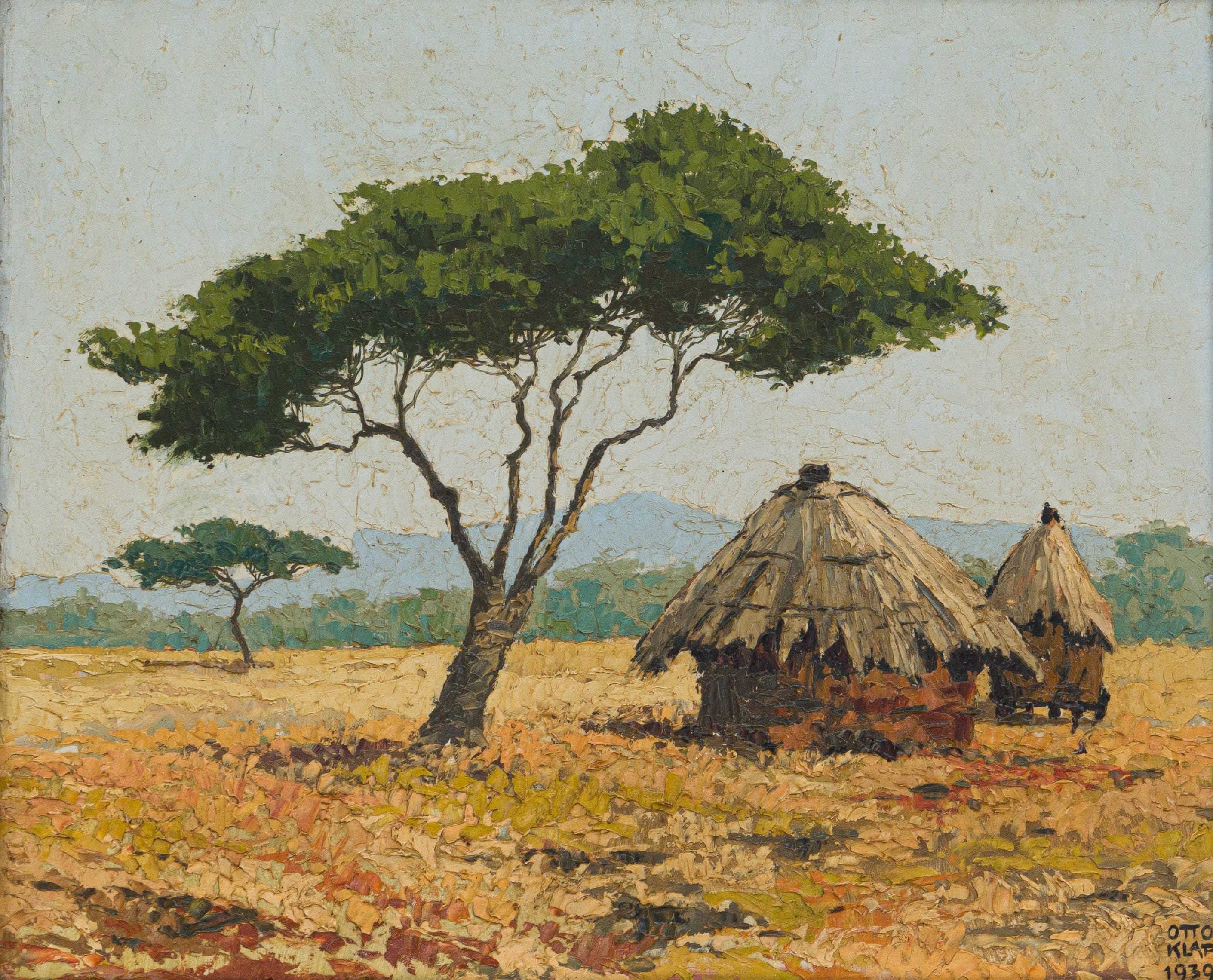 Huts and Trees by Otto Klar | Strauss & Co