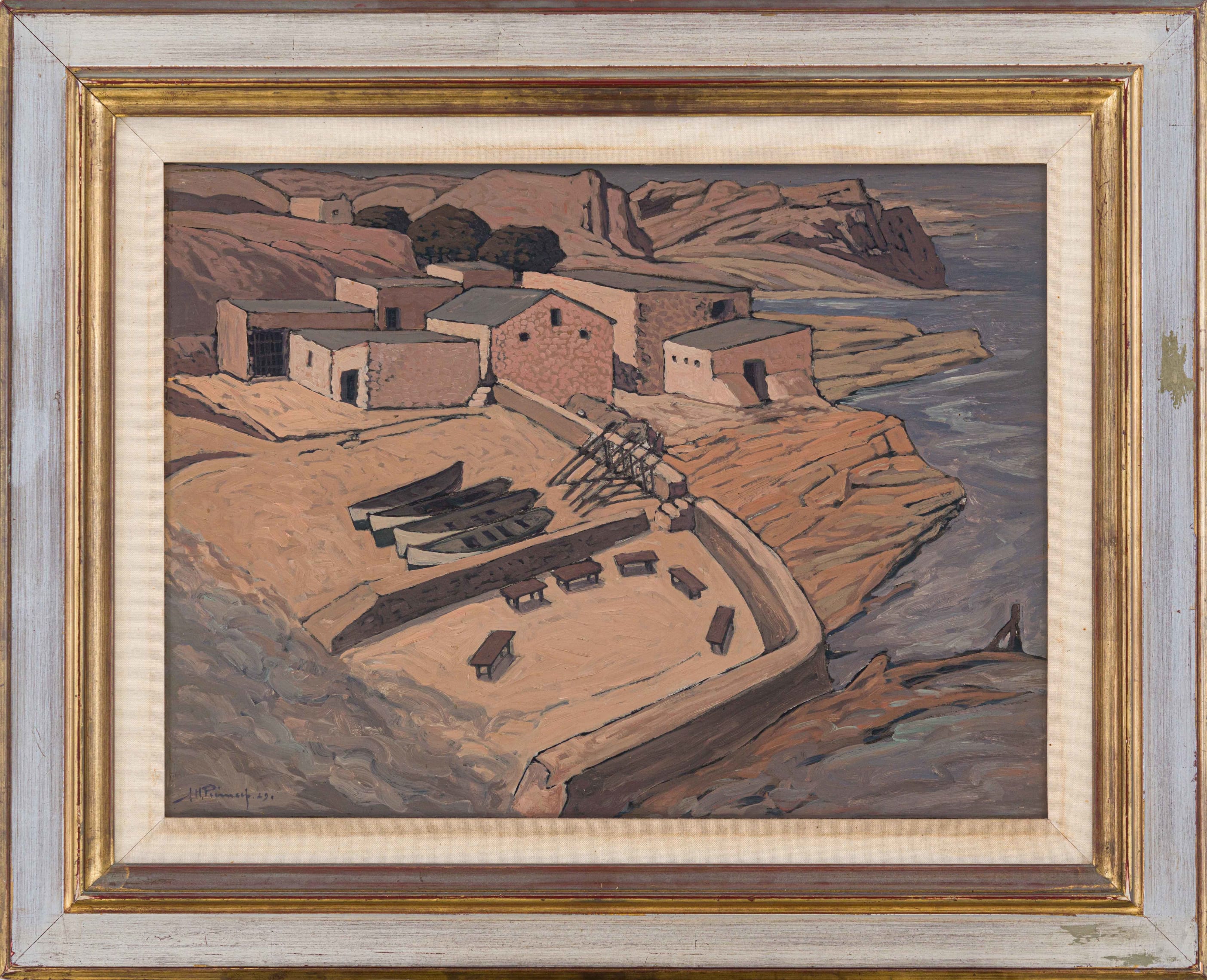 The Old Harbour, Hermanus by Jacob Hendrik Pierneef | Strauss & Co