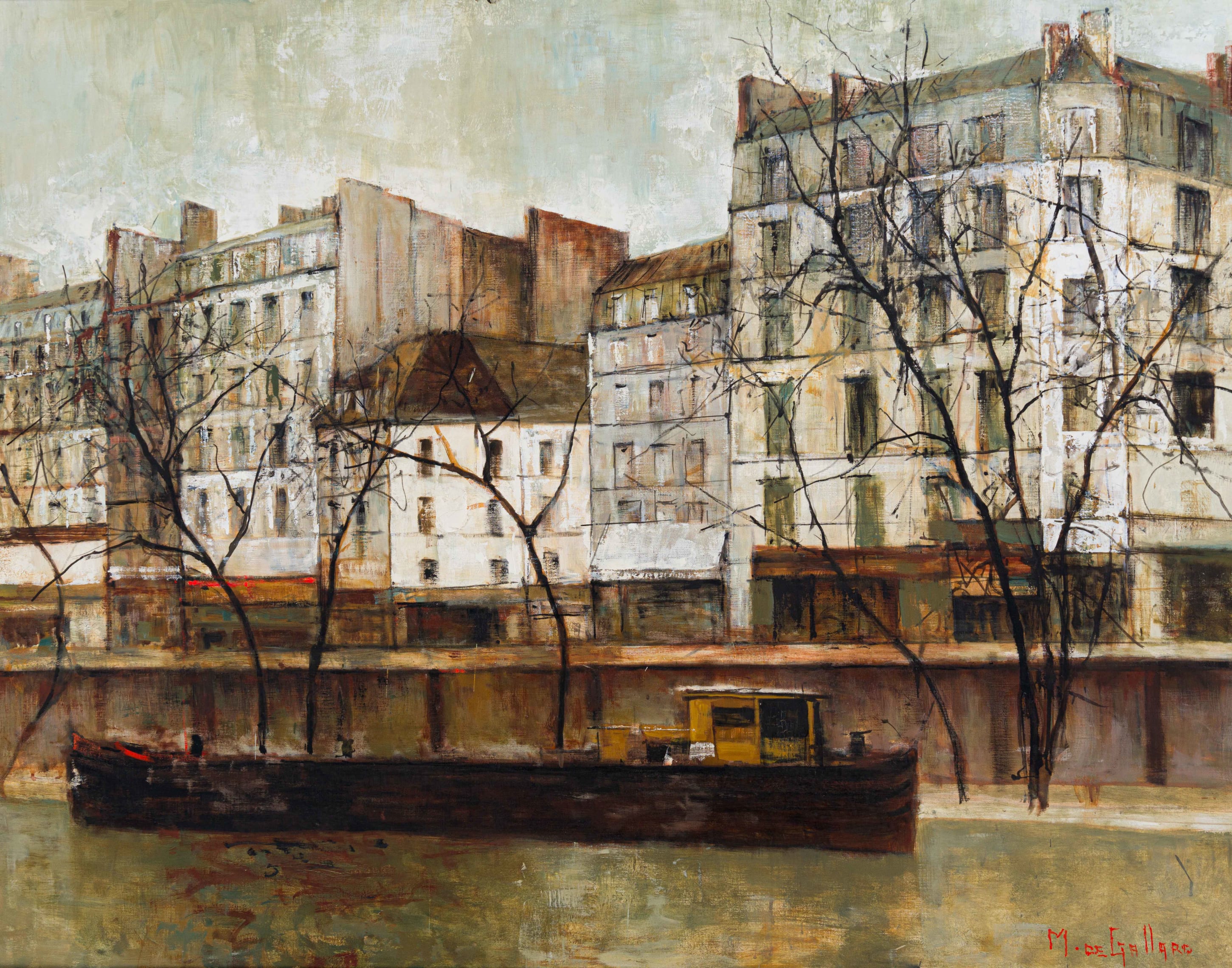 Paris, Le Quais (Paris, The Quays) by Michel de Gallard | Strauss & Co