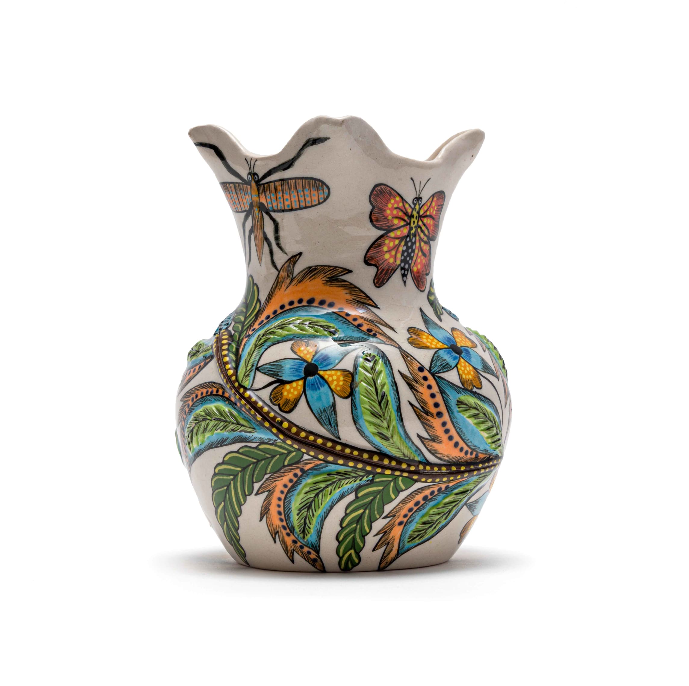 Vase with foliage and insect motifs by Ardmore Ceramic Studio | Strauss ...