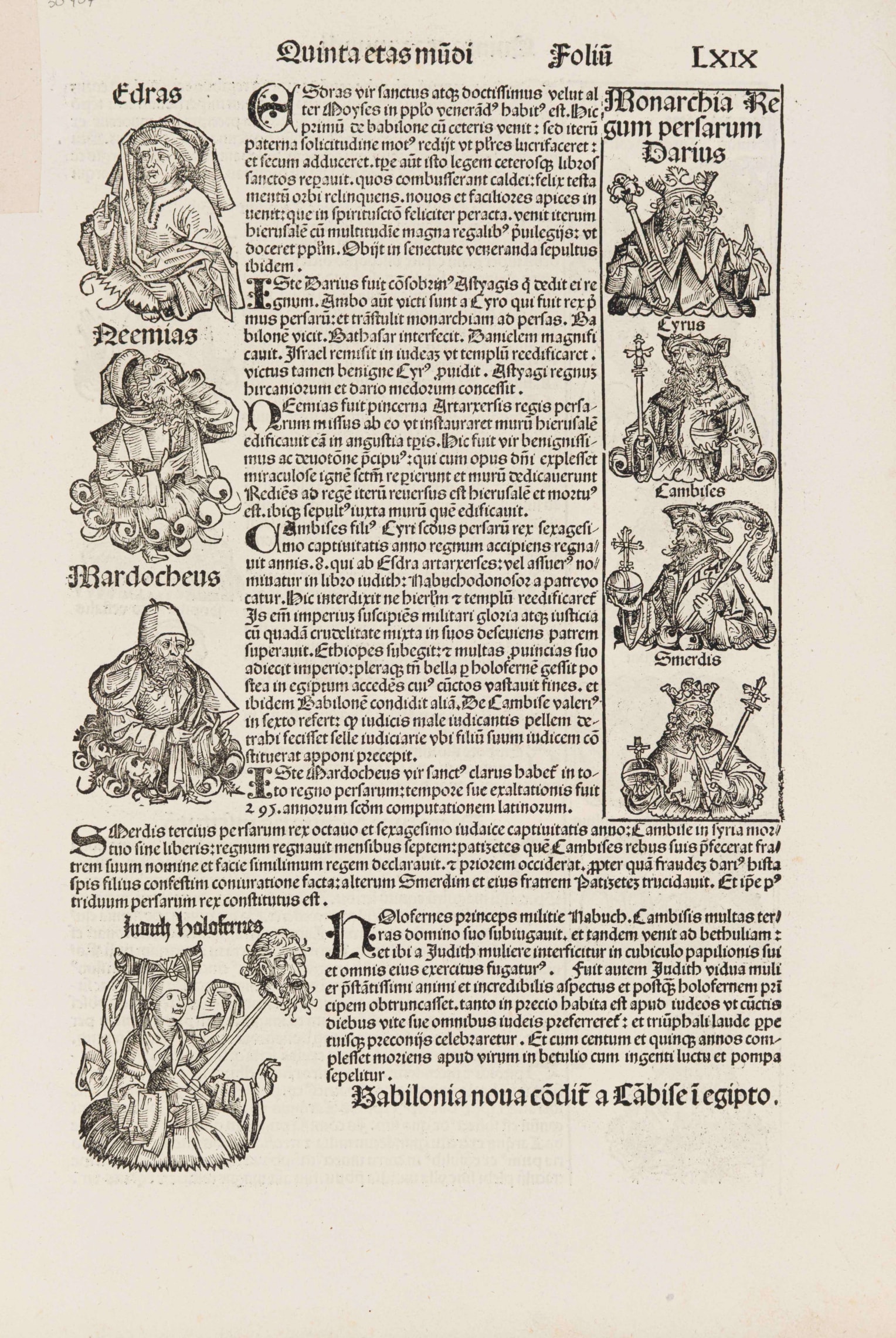 Chronicle of the World 1493, nine by Collection of Woodcuts by Unknown ...