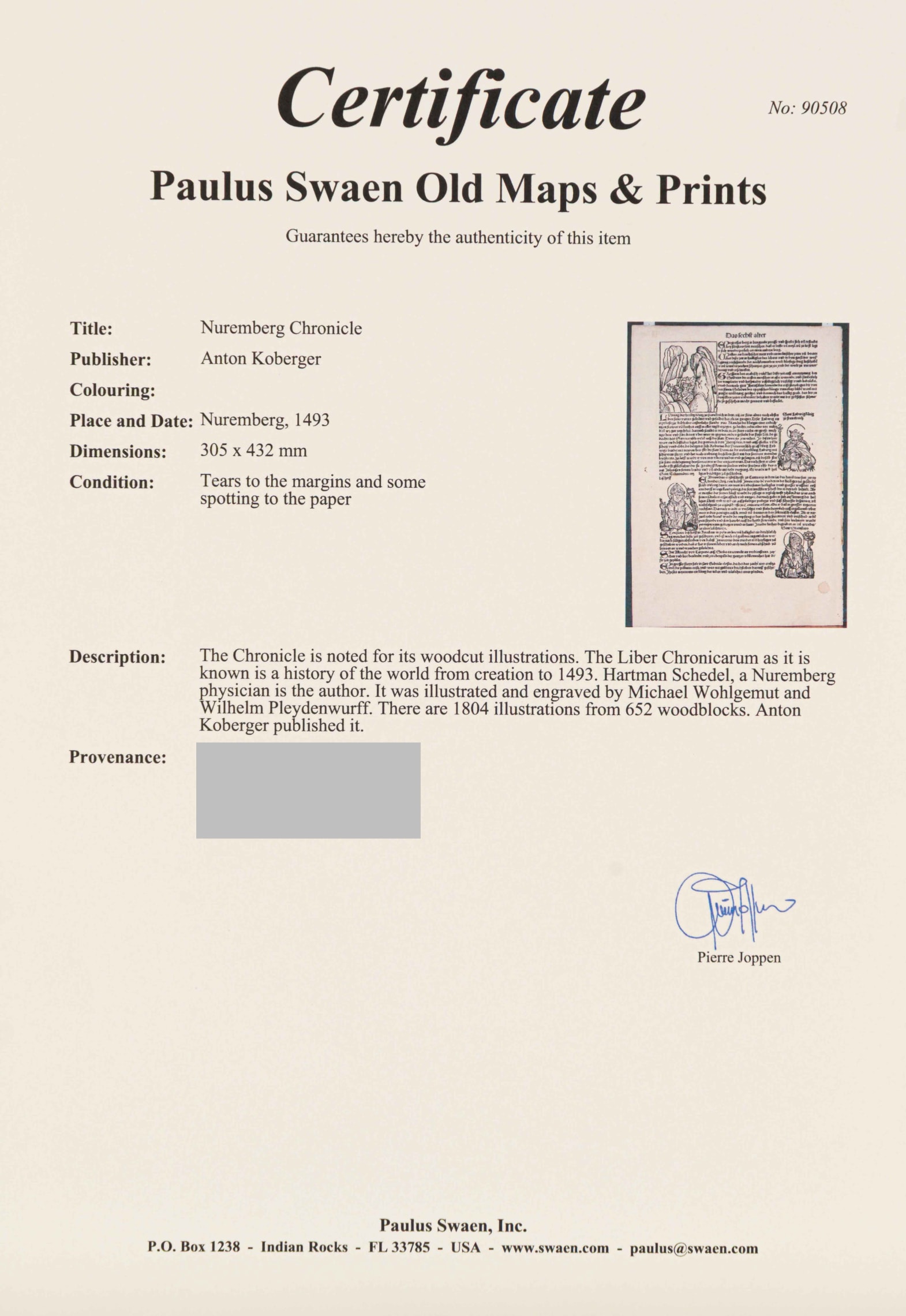 Chronicle of the World 1493, nine by Collection of Woodcuts by Unknown Artist | Strauss & Co