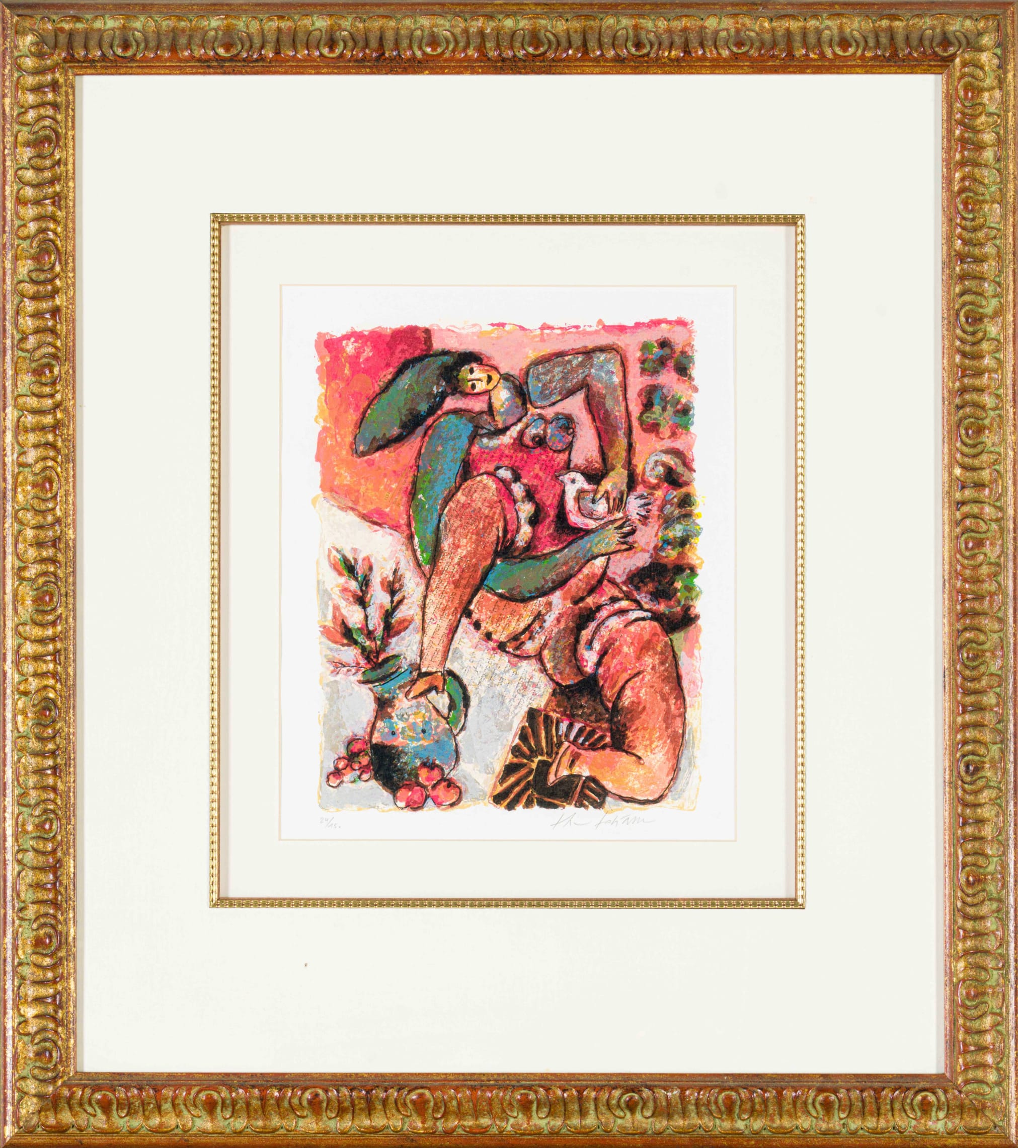 Untitled (Figure with Bird) by Theo Tobiasse | Strauss & Co