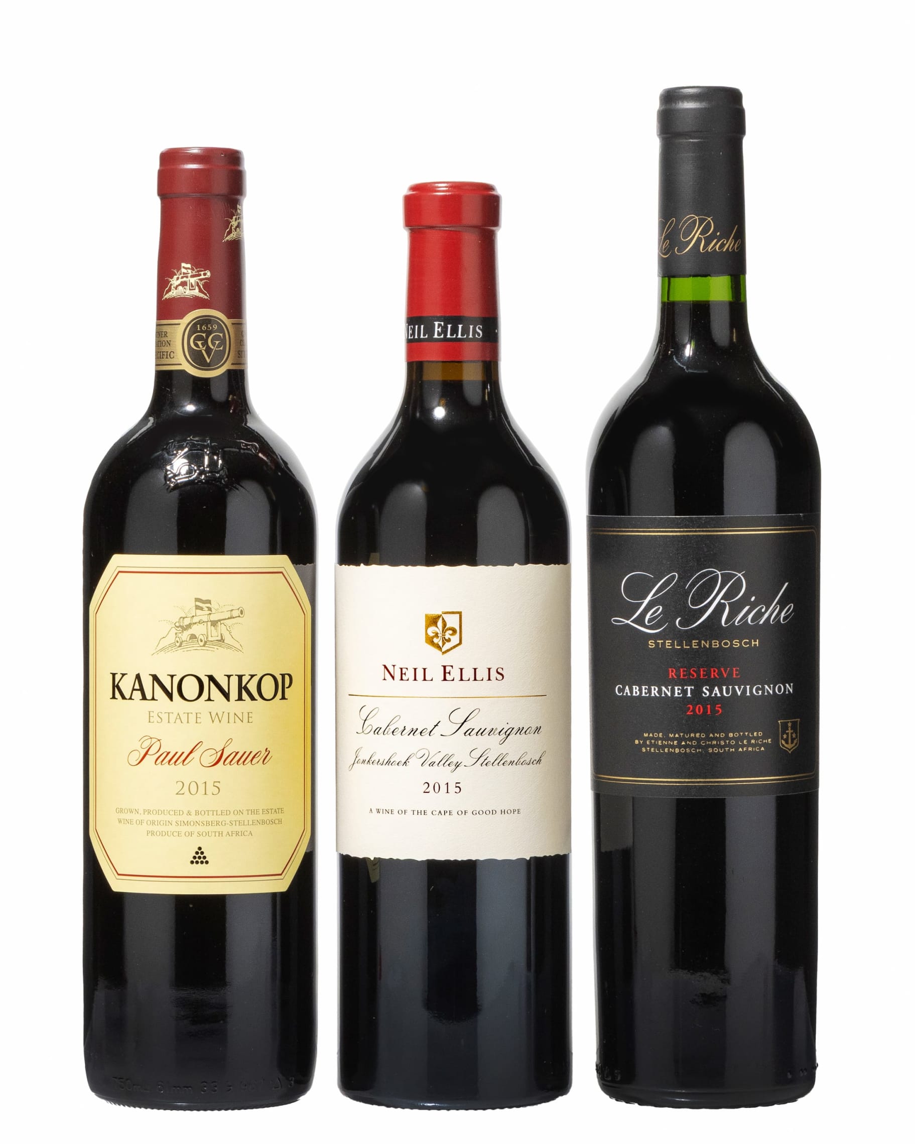 2015 Kanonkop, Le Riche, Neil Ellis 3 (1 x 3) 750ml by Bordeaux Collection | Strauss & Co