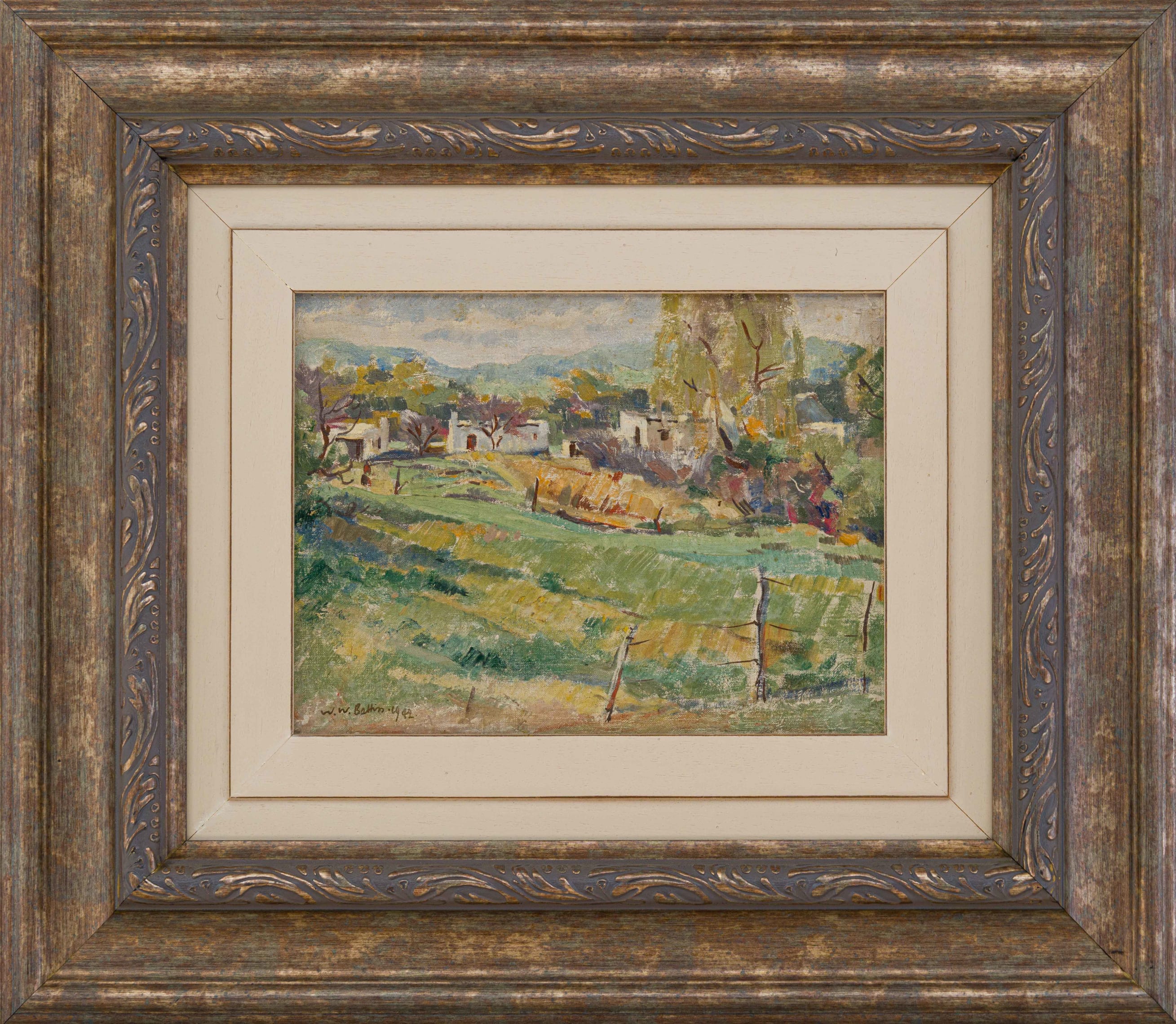 Landscape with Trees and Cottages by Walter Battiss | Strauss & Co