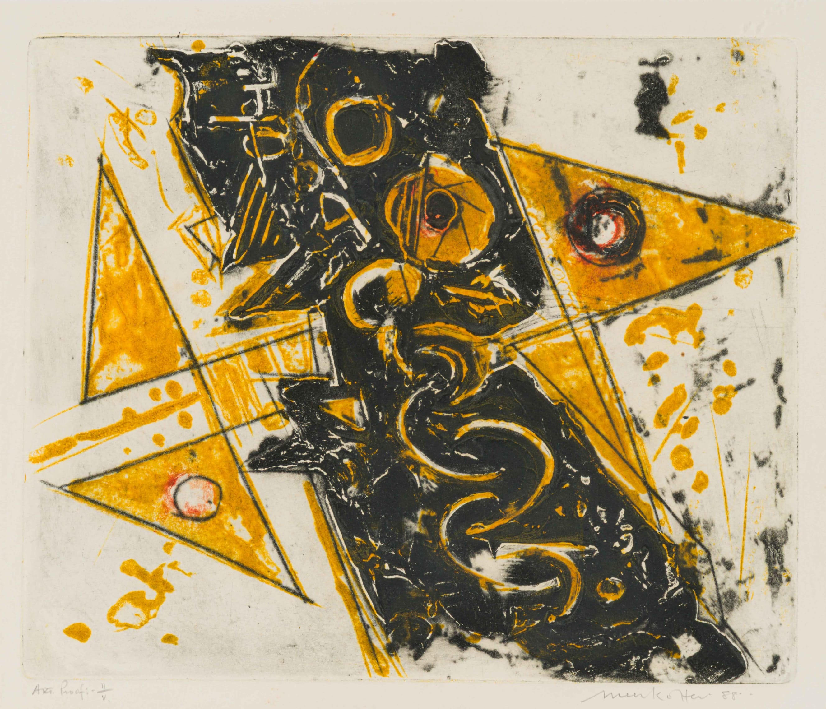 Abstract in Yellow and Black by Dirk Meerkotter | Strauss & Co