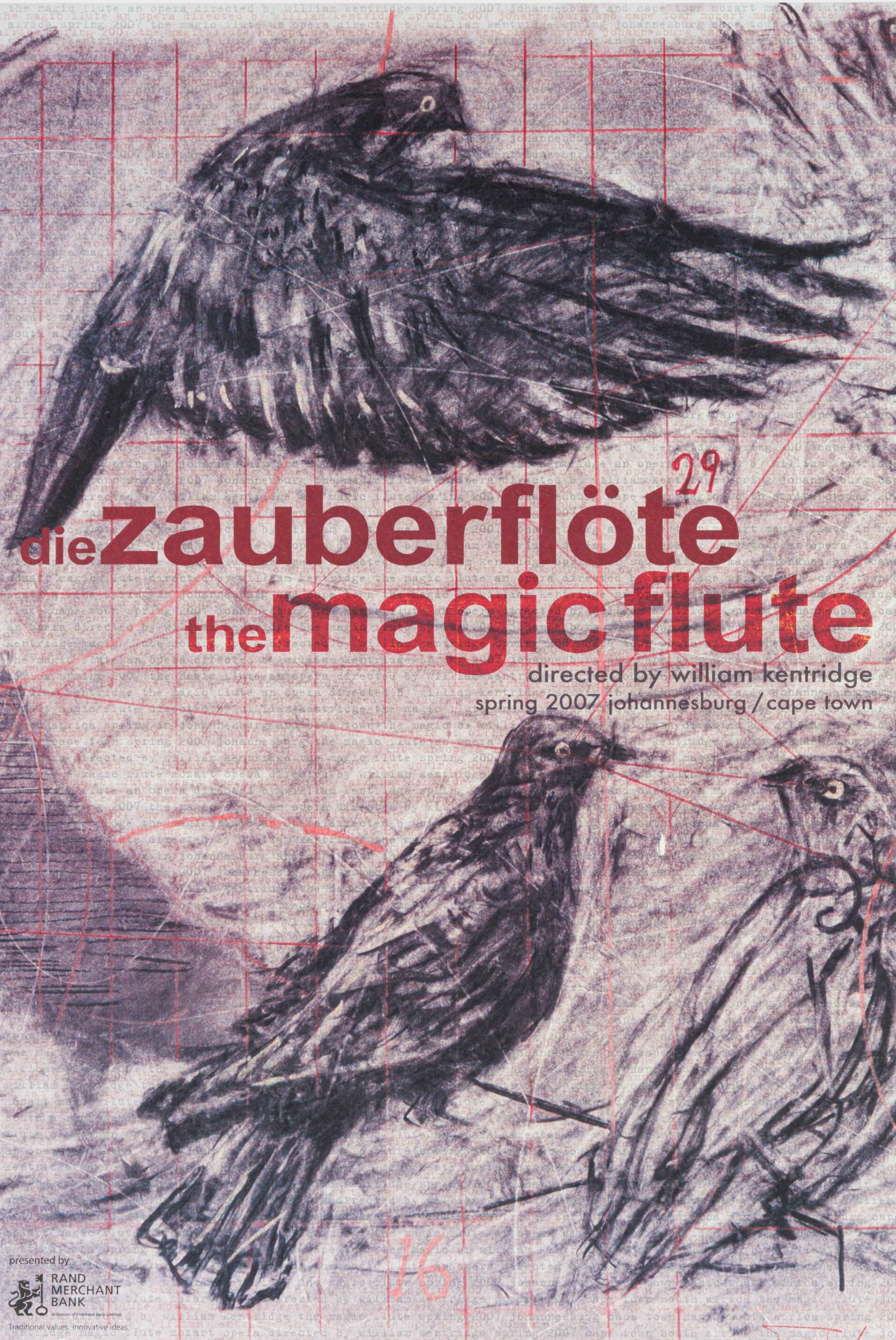 Magic Flute, poster by William Kentridge | Strauss & Co