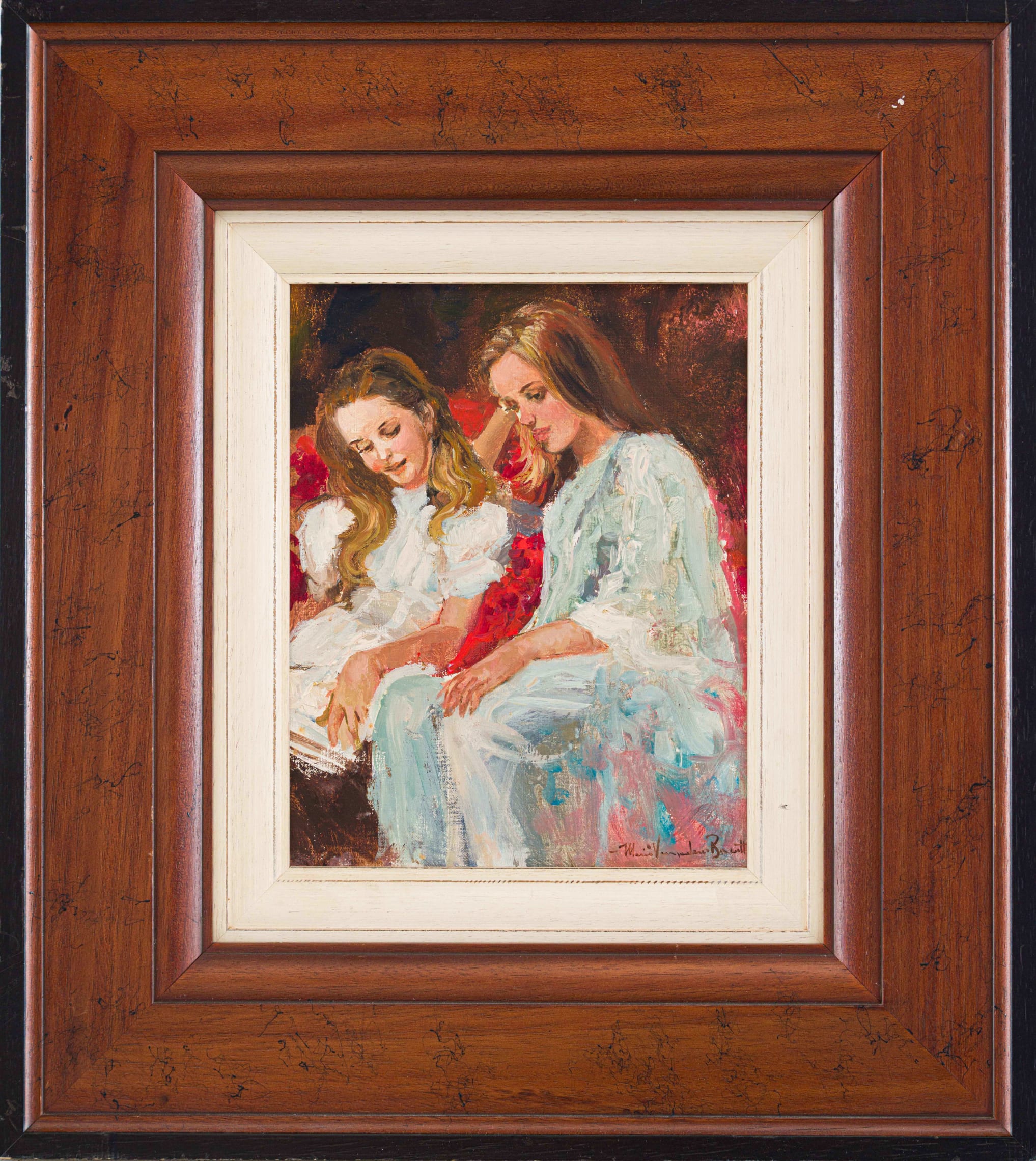 Two Seated Girls by Mari Vermeulen-Breedt | Strauss & Co