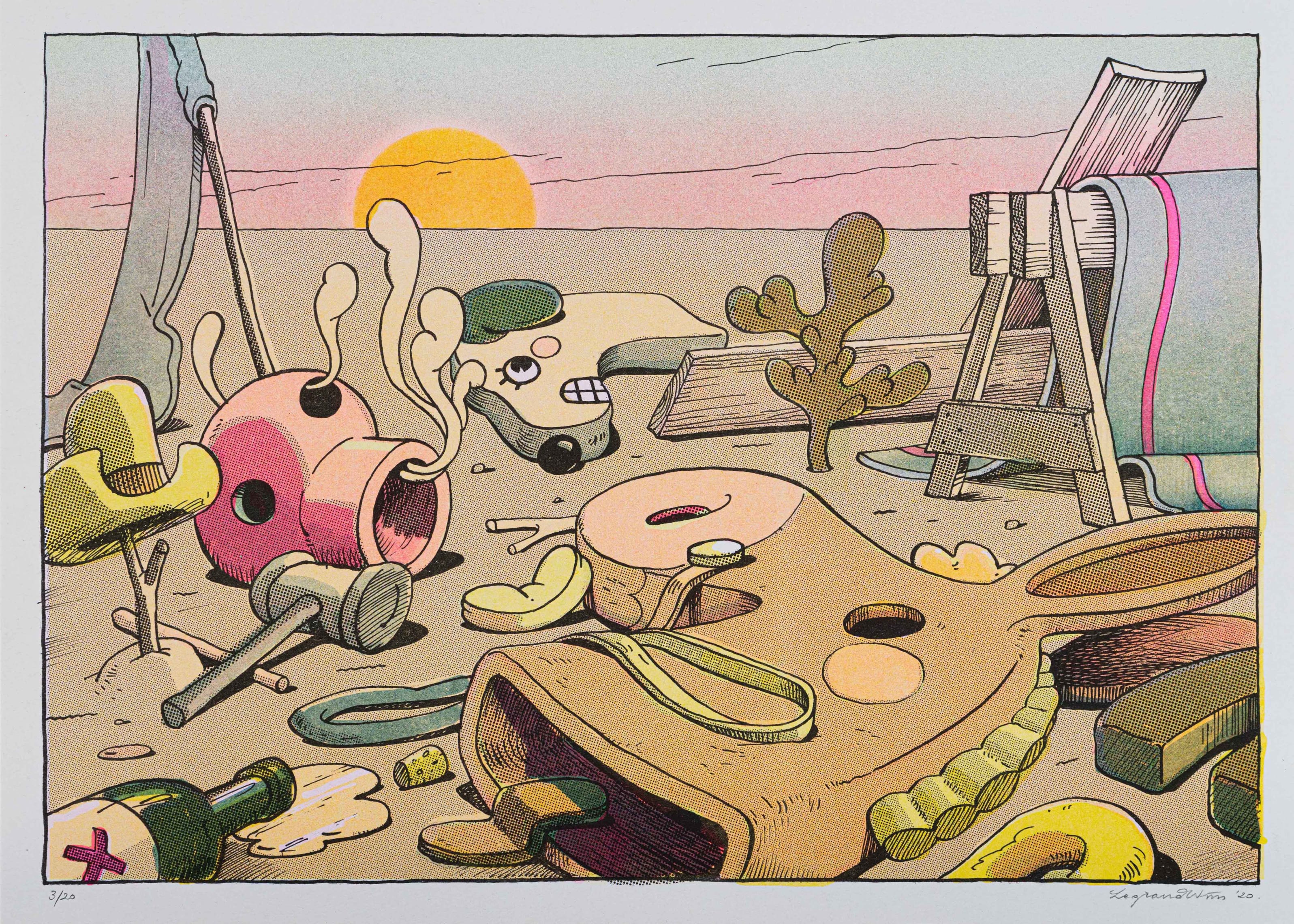 Composition with Cartoons at Sunset by Wim Legrand | Strauss & Co