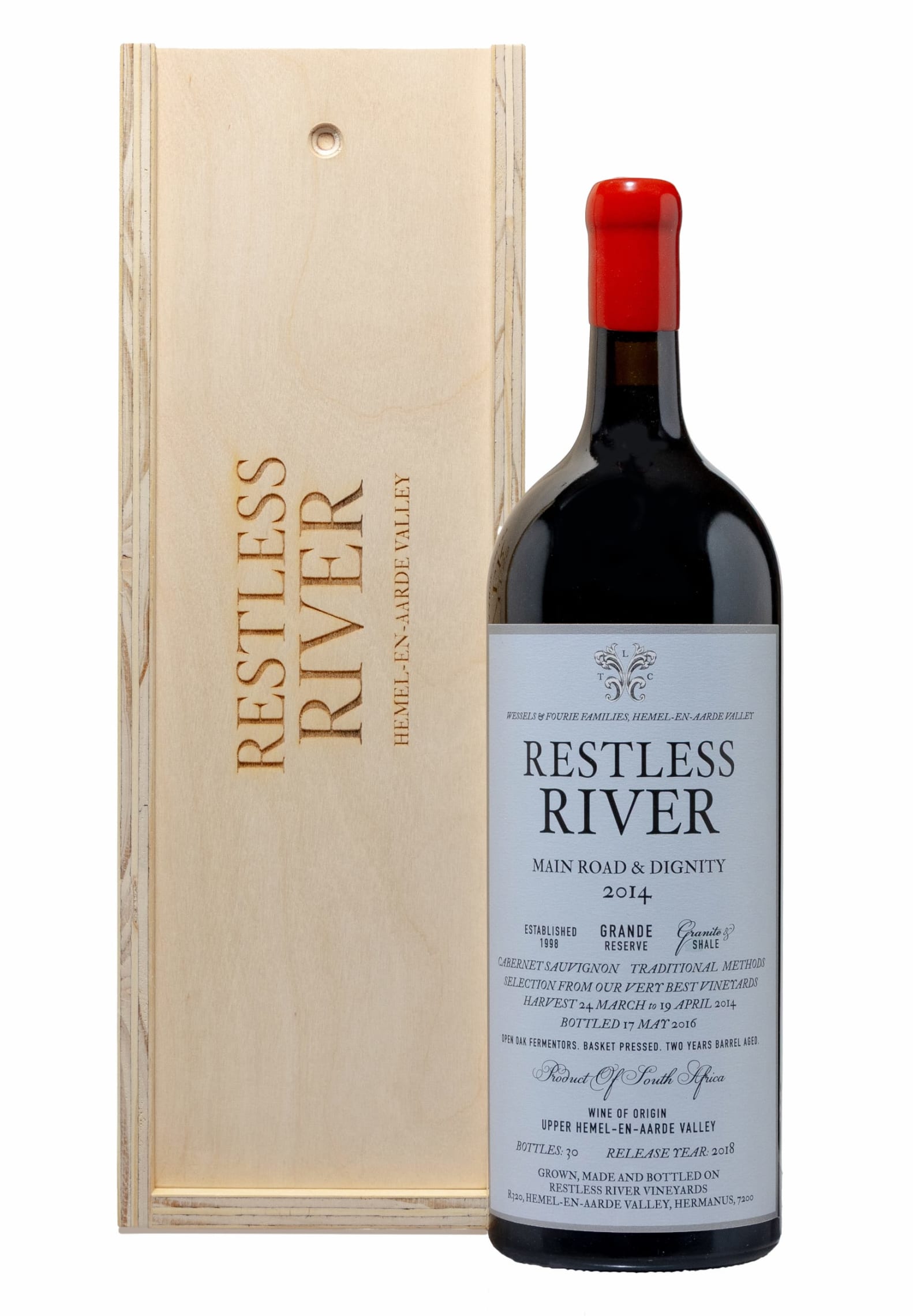 2014 Main Road & Dignity Cabernet Sauvignon 1 (1 x 1) 1500ml by Restless River | Strauss & Co