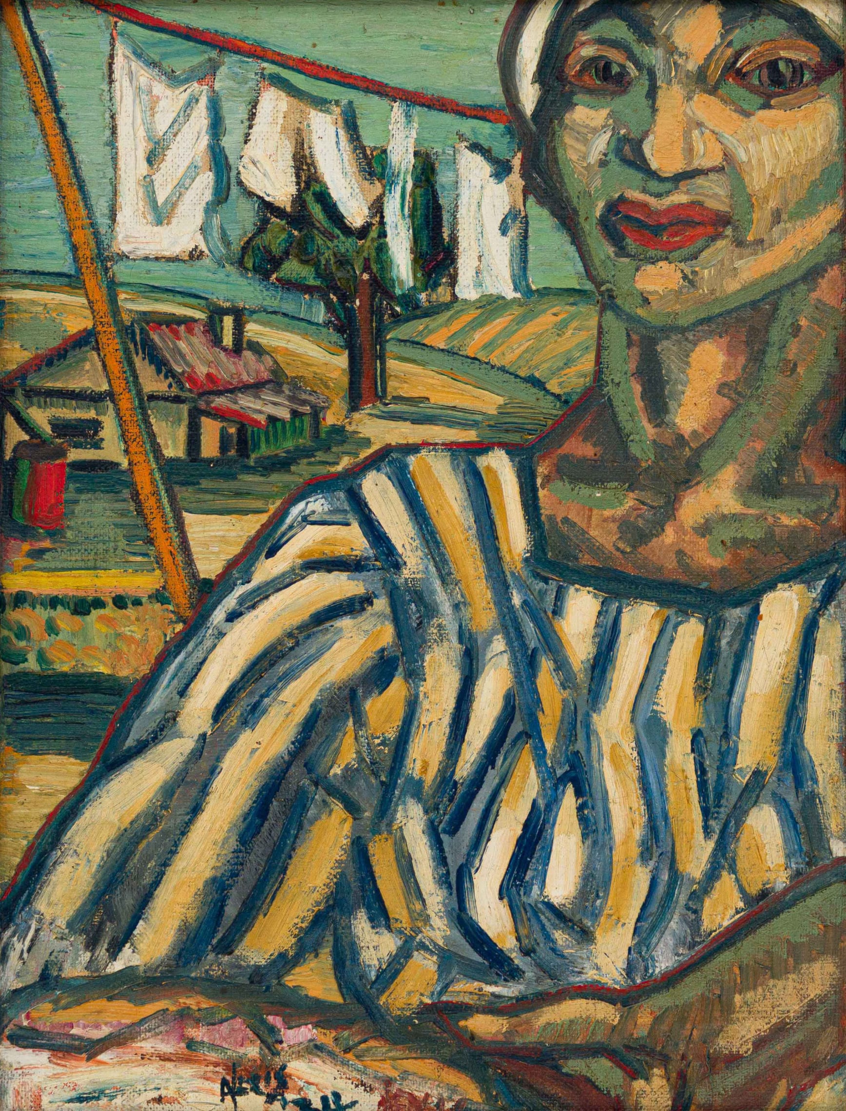 Woman with Laundry by Alexis Preller | Strauss & Co