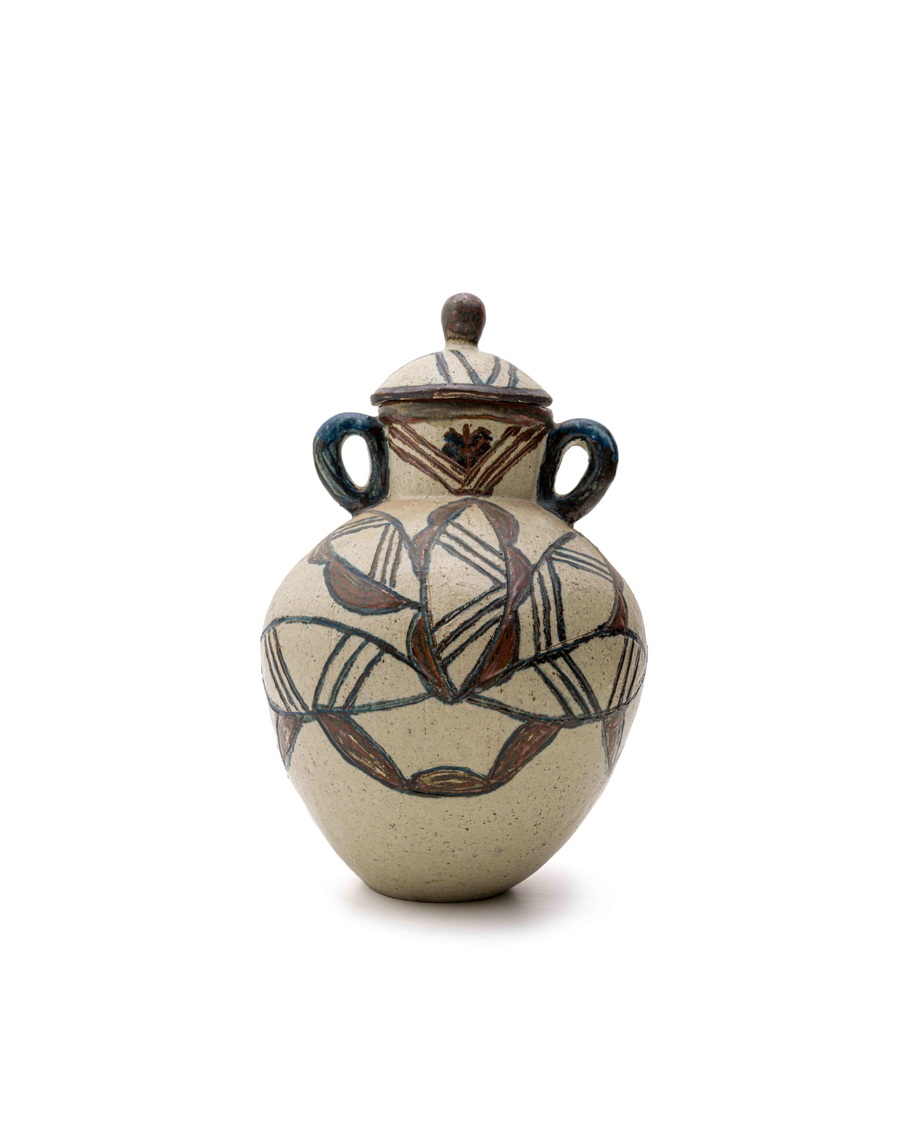 Double-handled lidded vessel by Dinah Molefe | Strauss & Co
