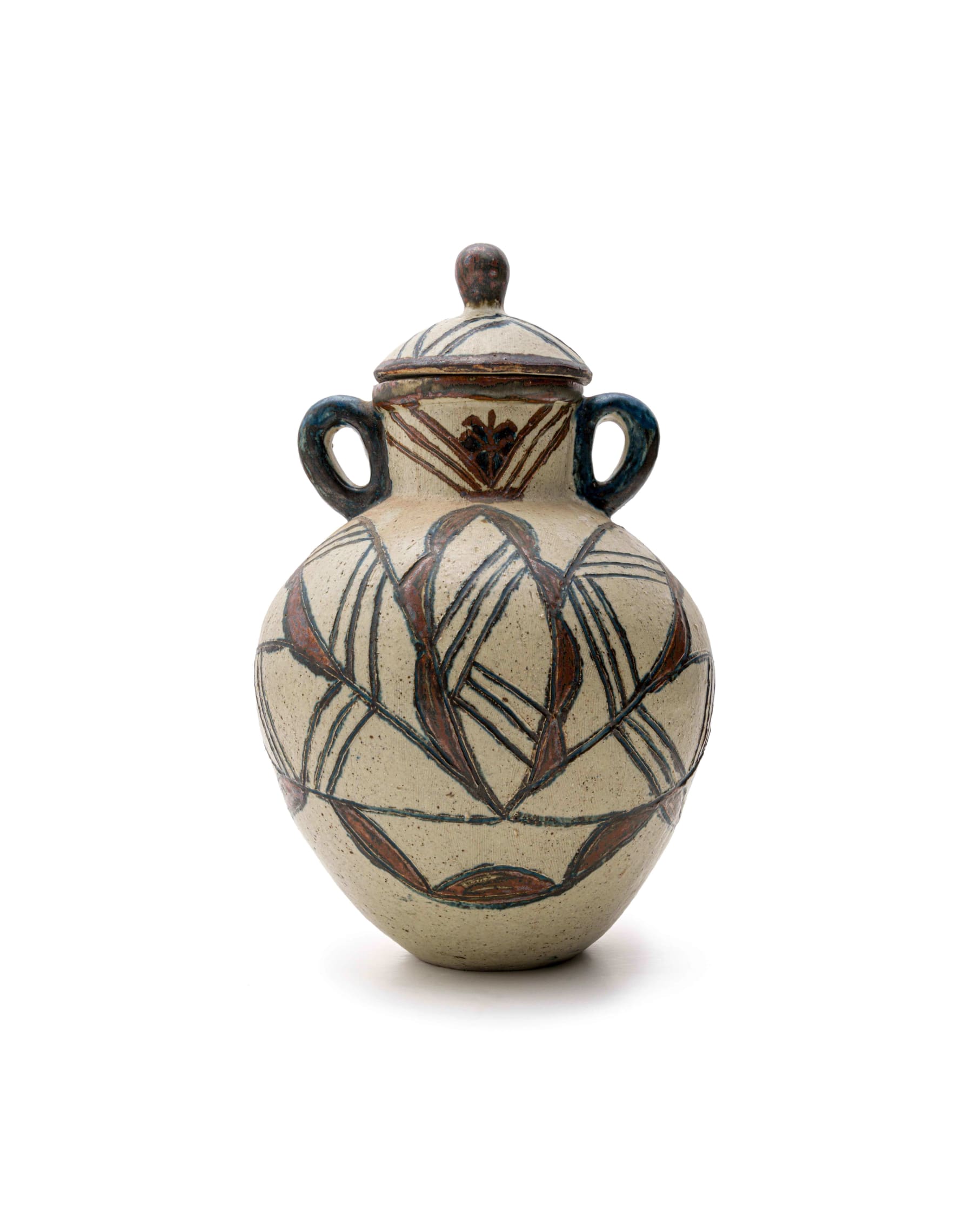Double-handled lidded vessel by Dinah Molefe | Strauss & Co