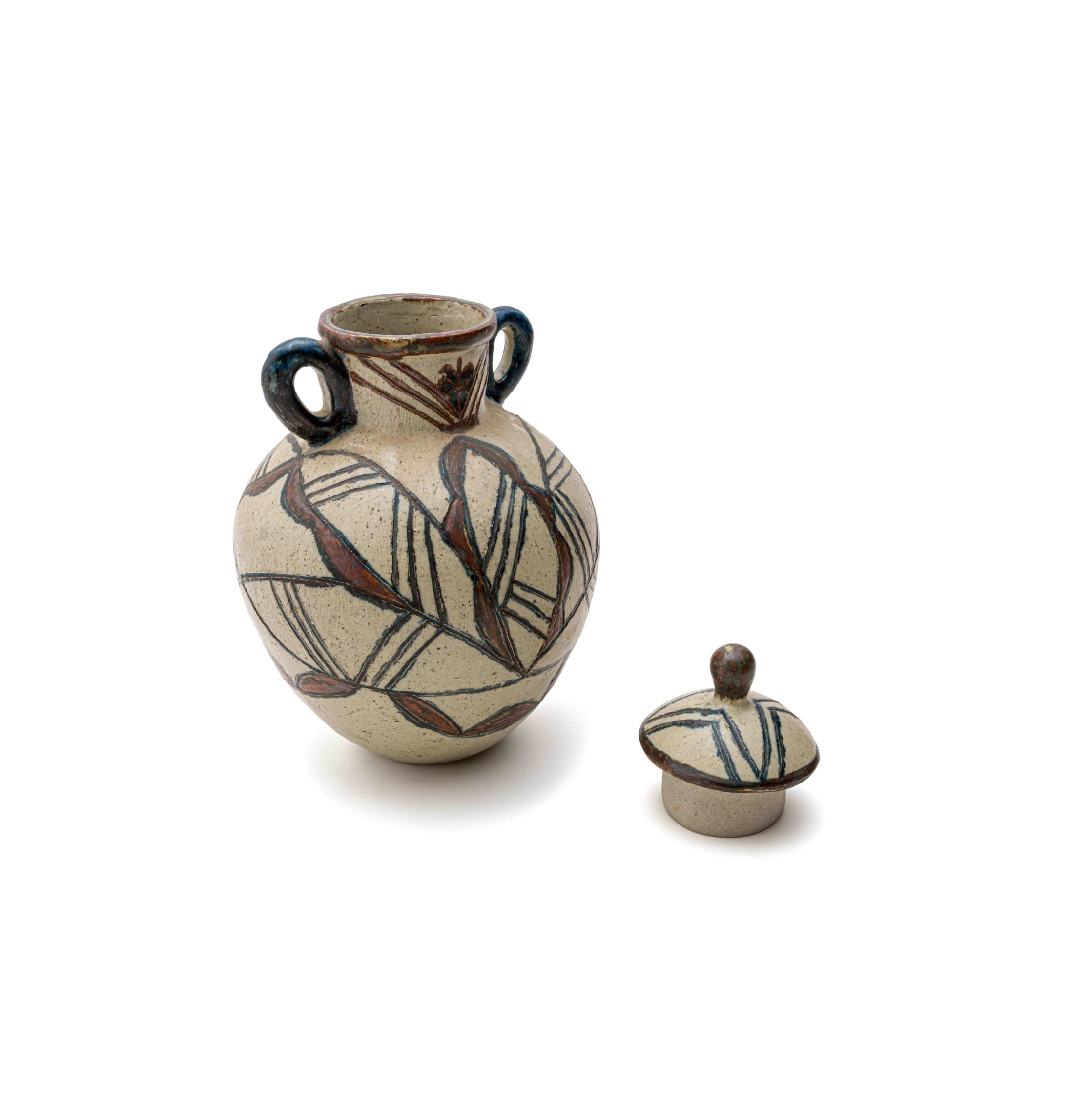 Double-handled lidded vessel by Dinah Molefe | Strauss & Co