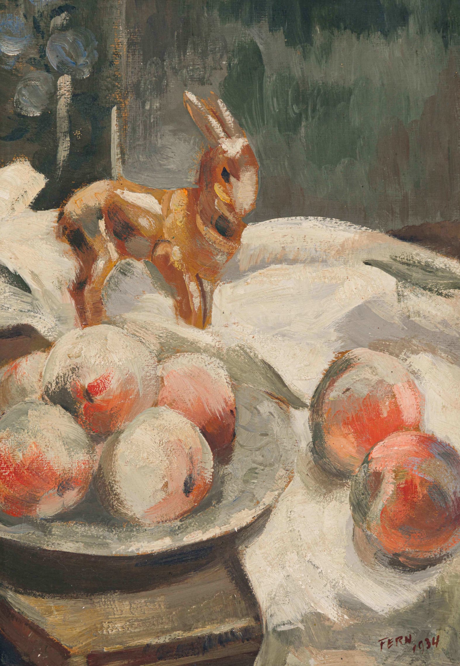 Still Life with Fruit and Rabbit by Emily Isabel Fern | Strauss & Co