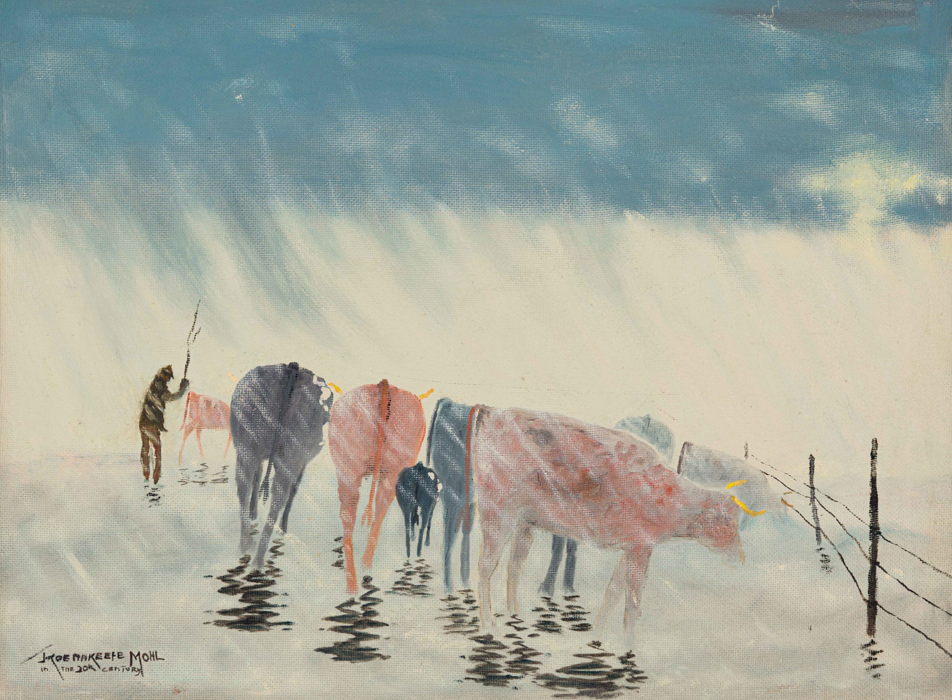 Cattle in the Windy Rain by John Koenakeefe Mohl | Strauss & Co