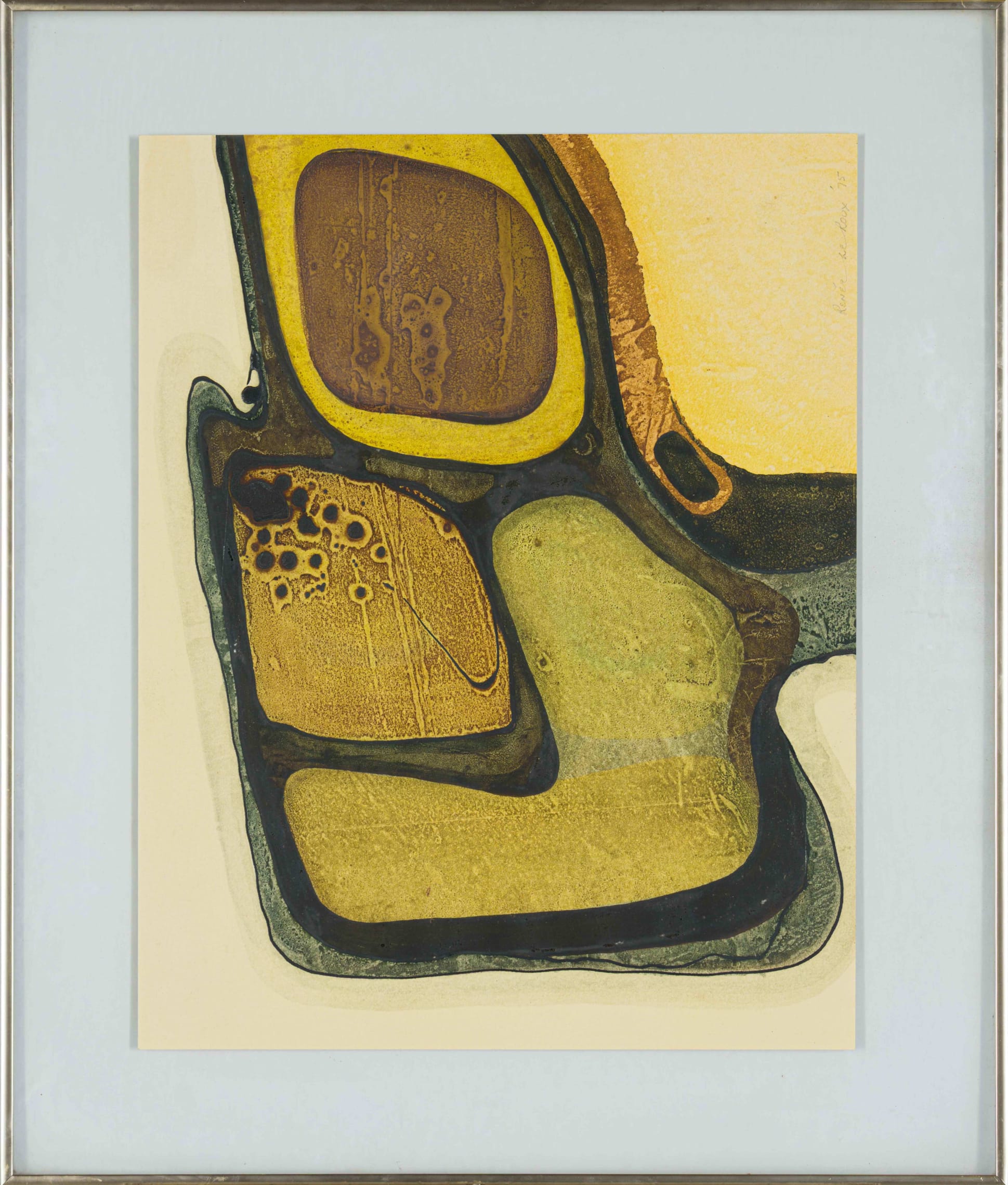 Abstract Composition in Yellows and Browns by Renee le Roux | Strauss & Co
