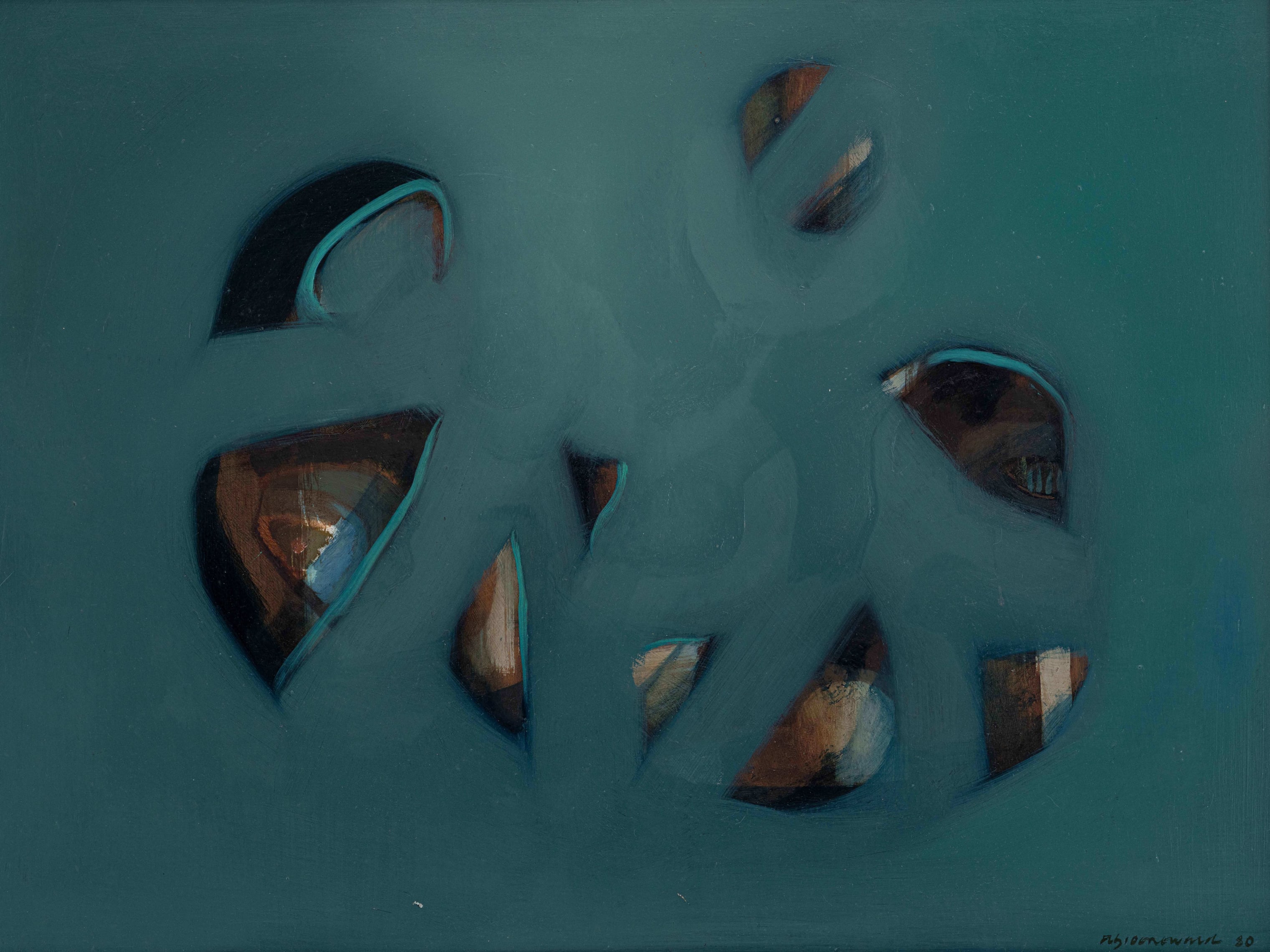 Abstract Forms with Blue Background by André Wilhelm Groenewald ...