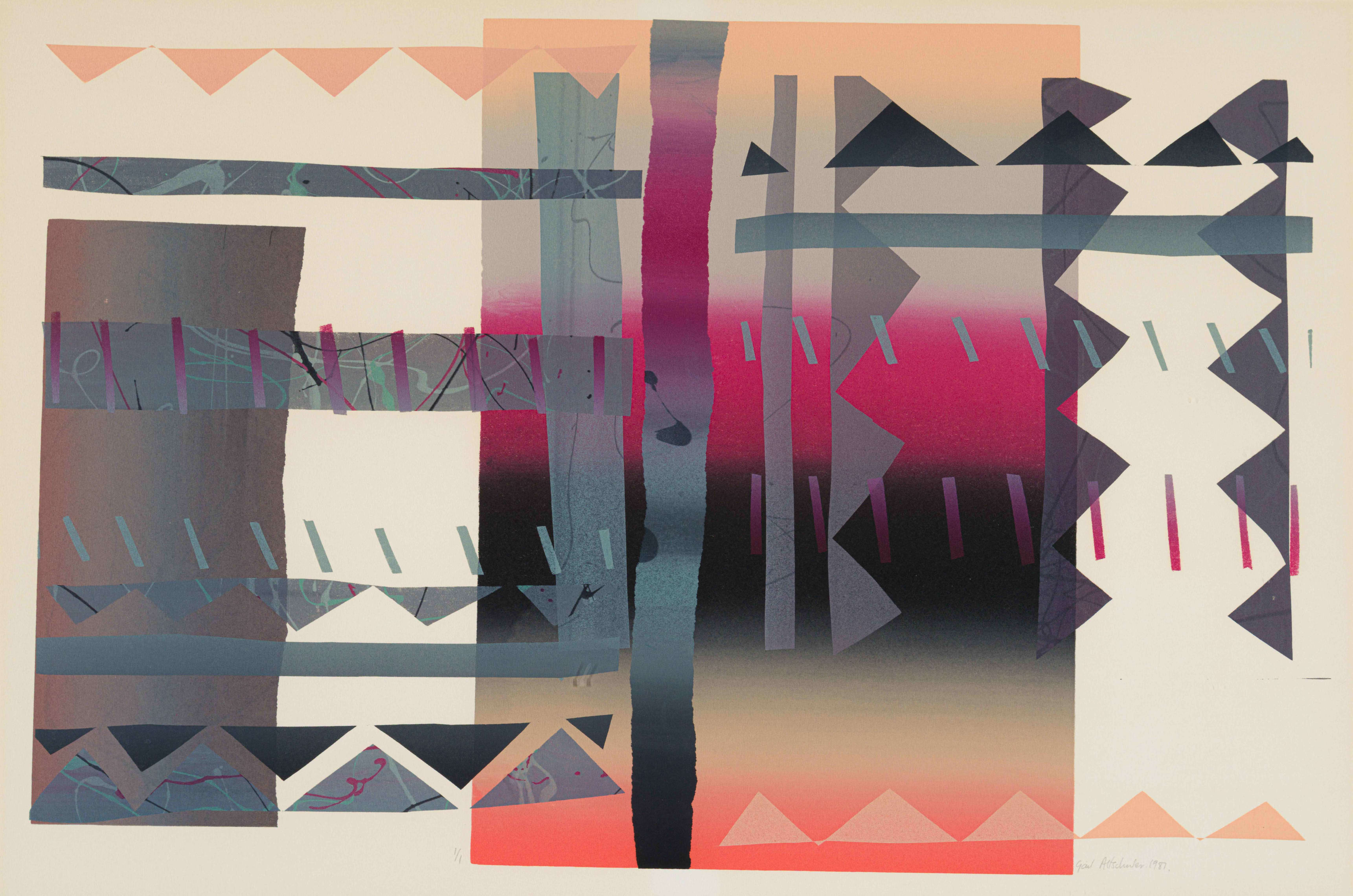 Abstract Composition with Triangles by Gail Altschuler | Strauss & Co