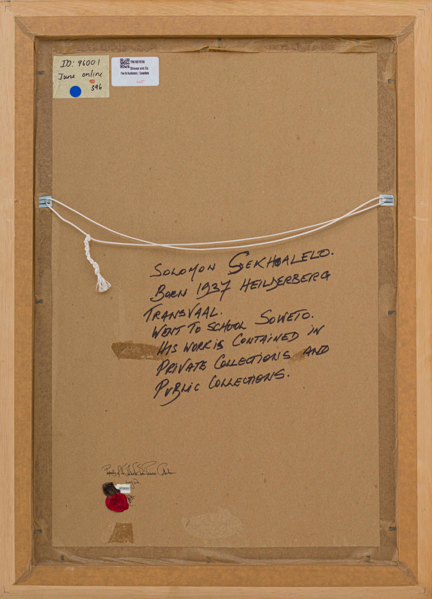 Township Scene with Figures by Solly (Solomon) Sekhaolelo | Strauss & Co