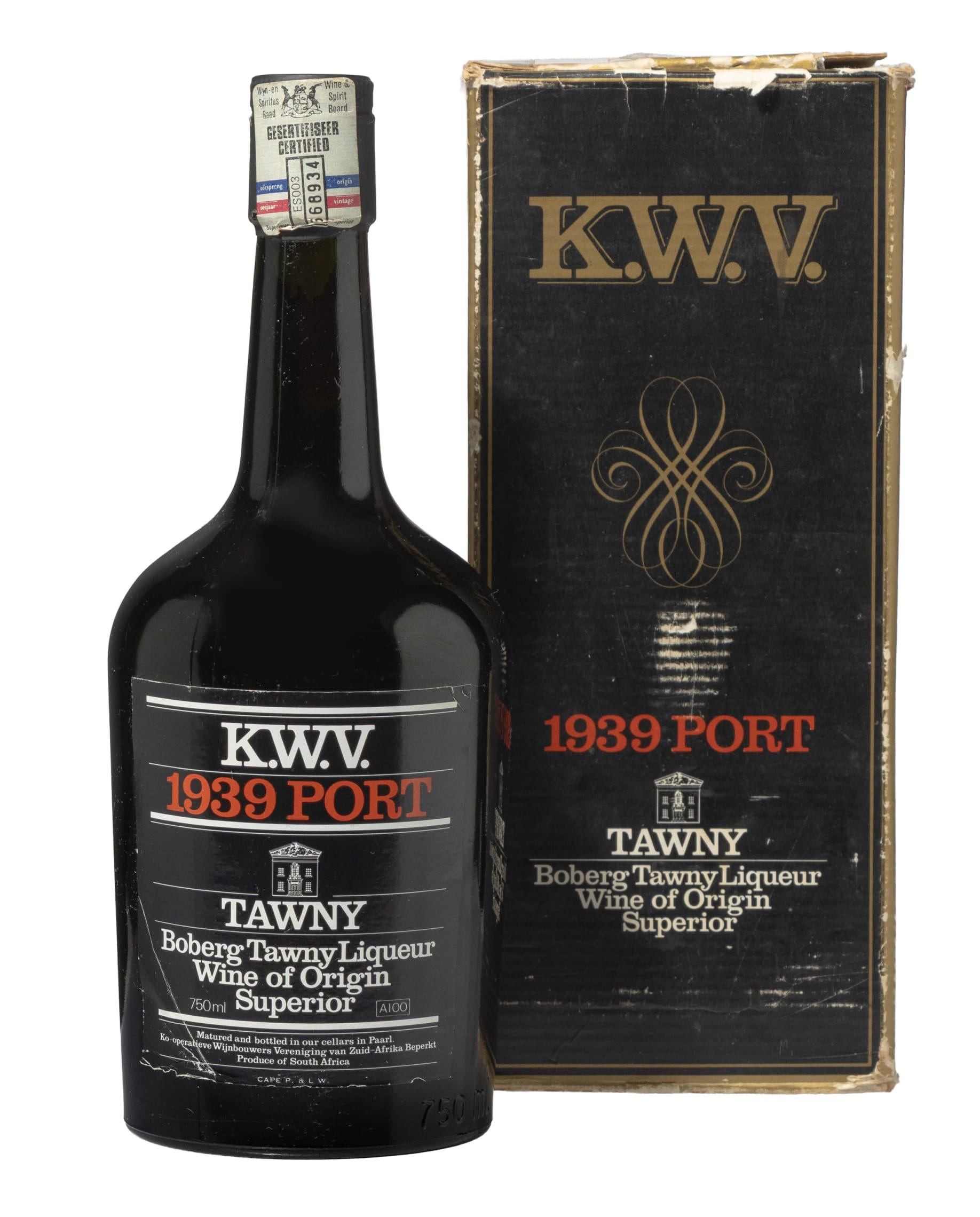 Tawny Port 1939 1 (1 x 1) 750ml by KWV | Strauss & Co