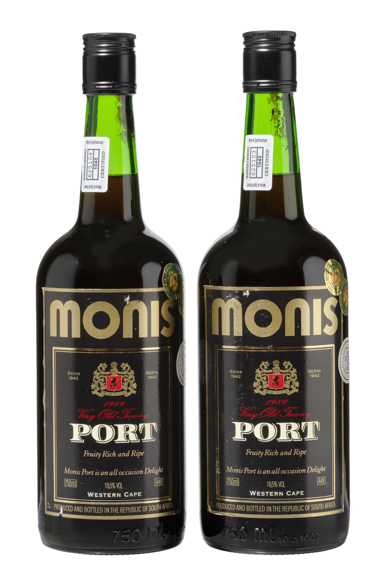 Very Old Tawny Port 1989 2 (1 x 2) 750ml by Monis | Strauss & Co