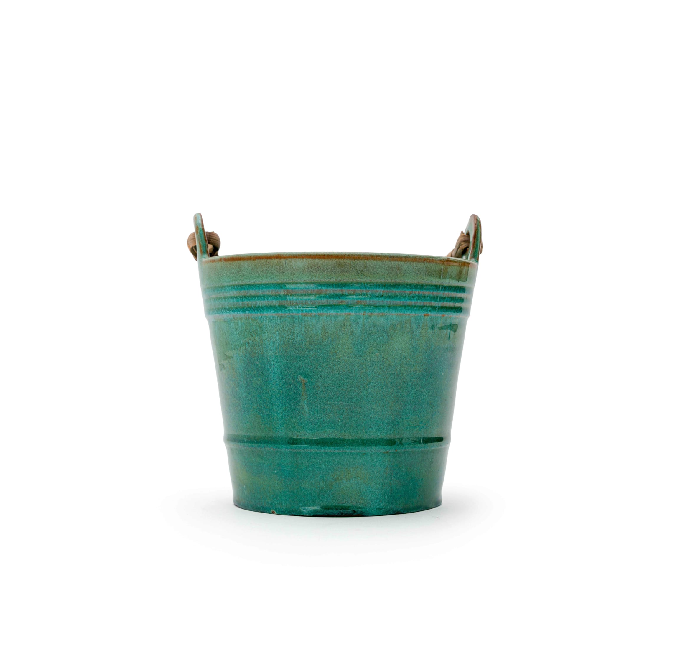 Bucket with cane handle by Linn Ware/Ceramic Studio | Strauss & Co