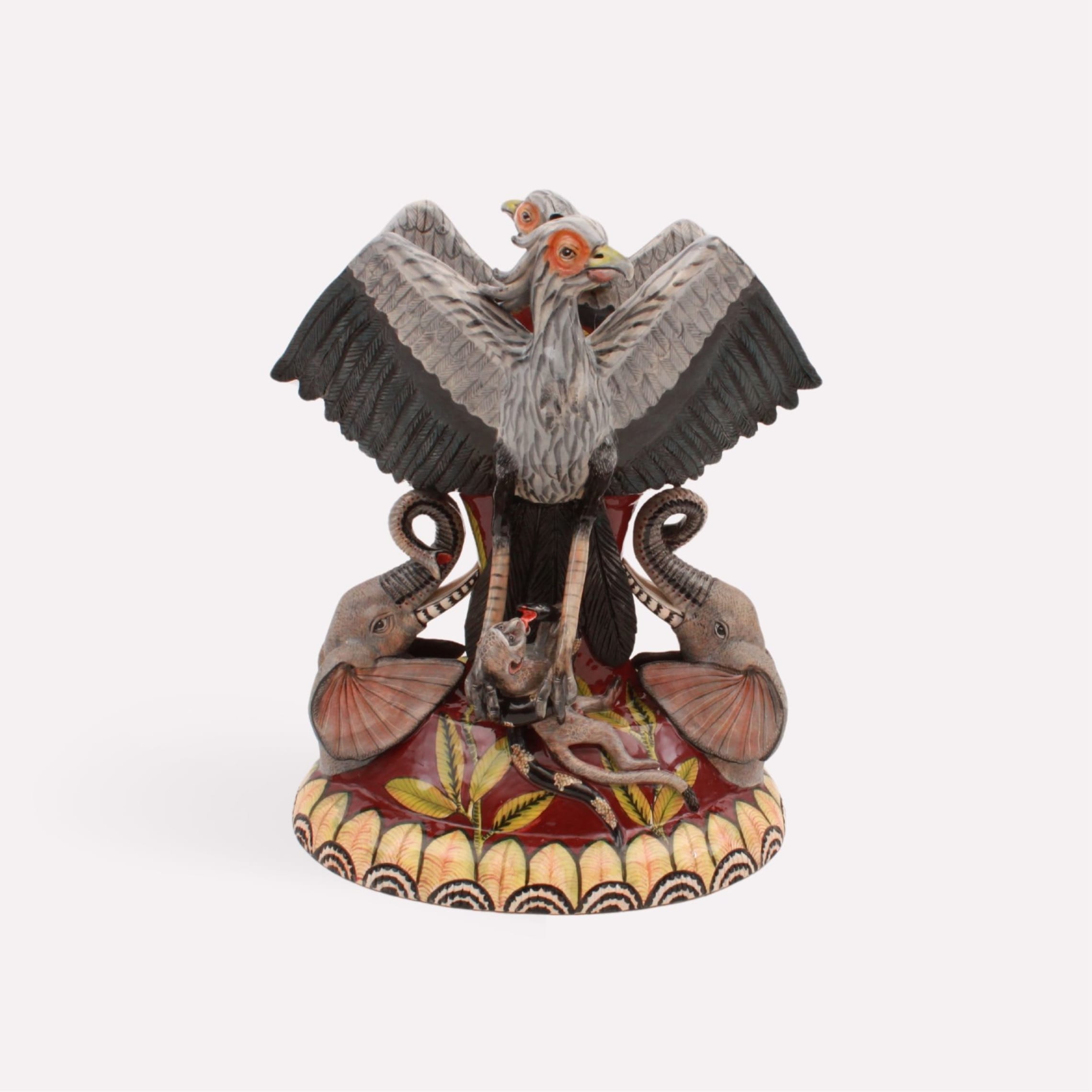 Secretary Bird Vase by Qiniso Mungwe & Misiwe Hadebe Ntshalinsthali ...