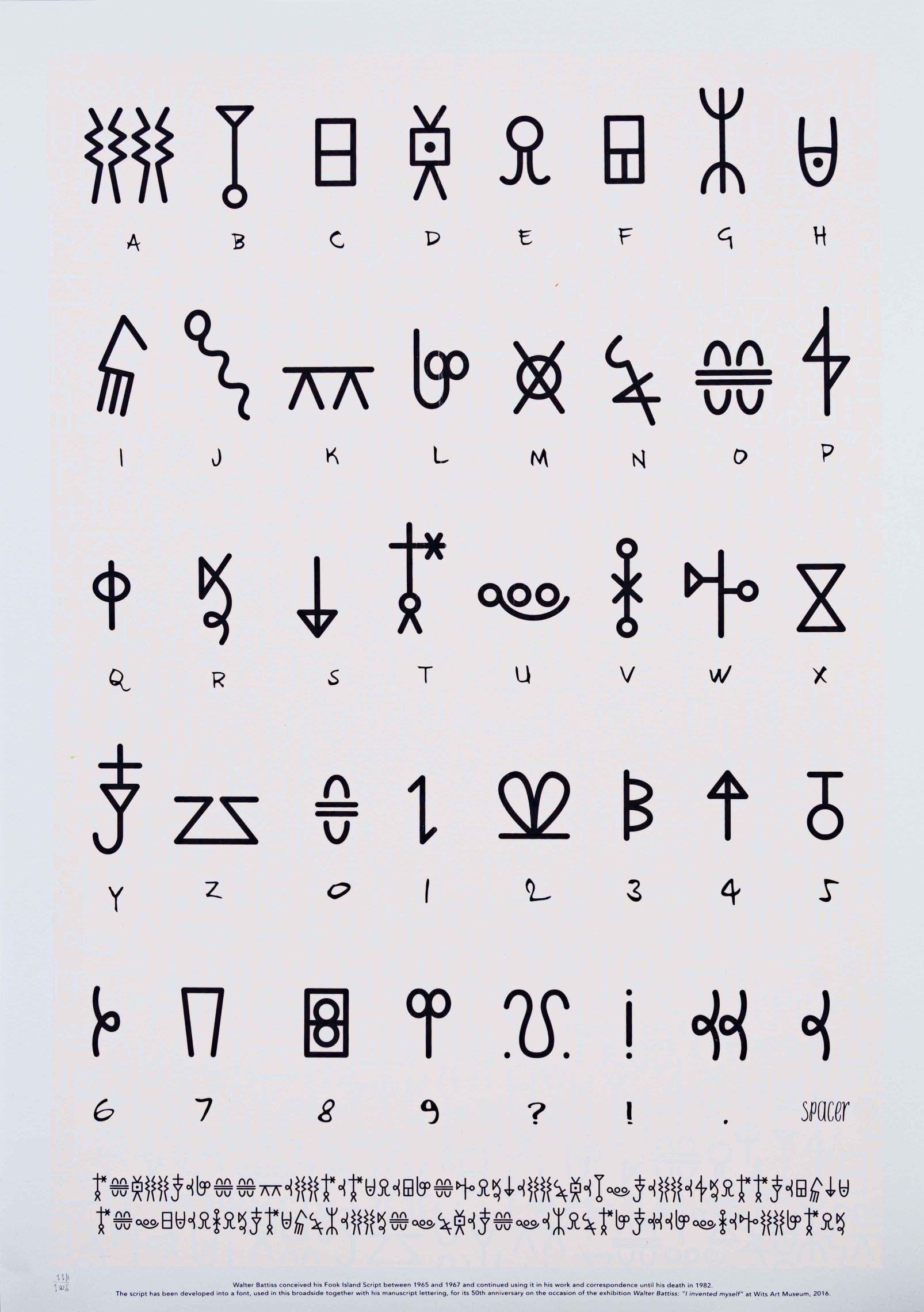Fook Script Alphabet by After Walter Battiss | Strauss & Co