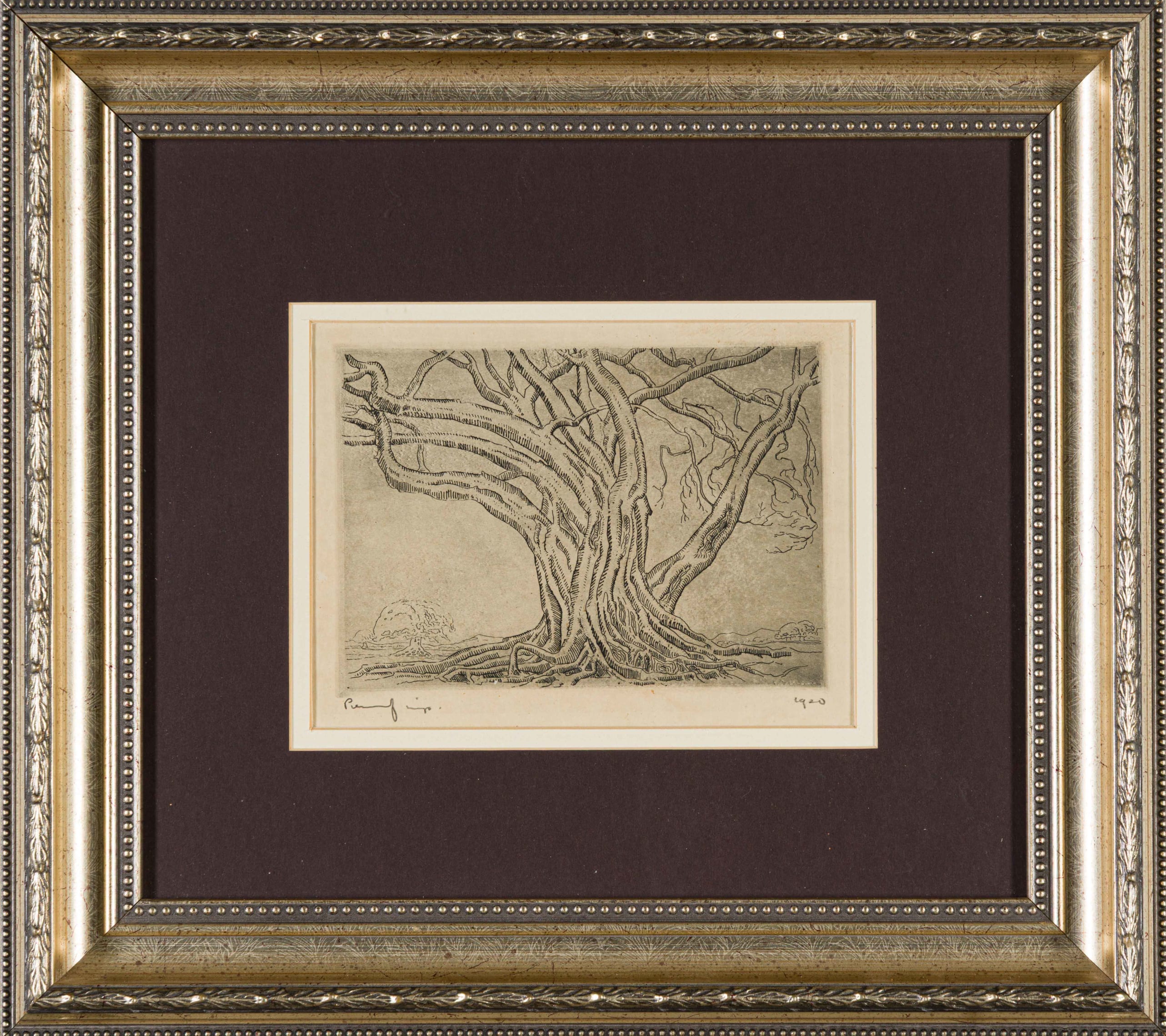 Tree with Exposed Roots by Jacob Hendrik Pierneef | Strauss & Co