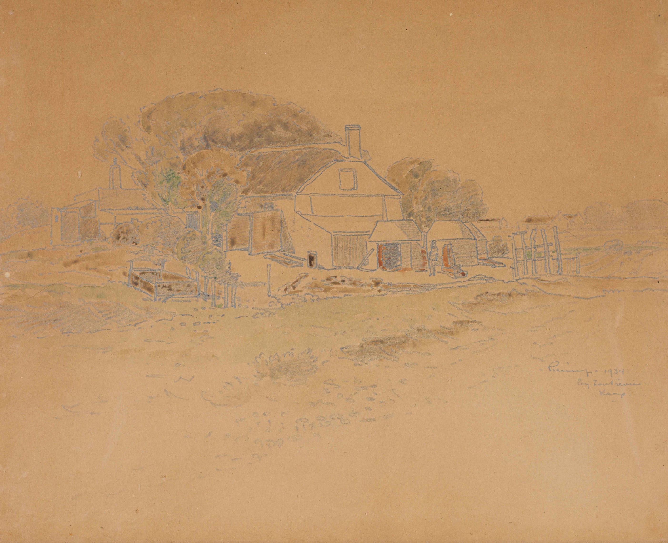 By Zoutrivier, Kaap (By Salt River, Cape) by Jacob Hendrik Pierneef ...