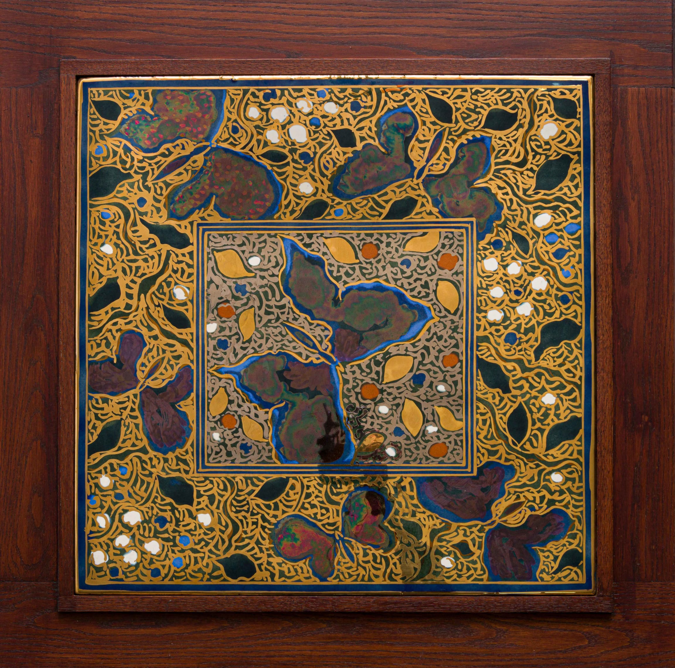 Tile decorated with butterfly and floral motif by Esias Bosch | Strauss ...