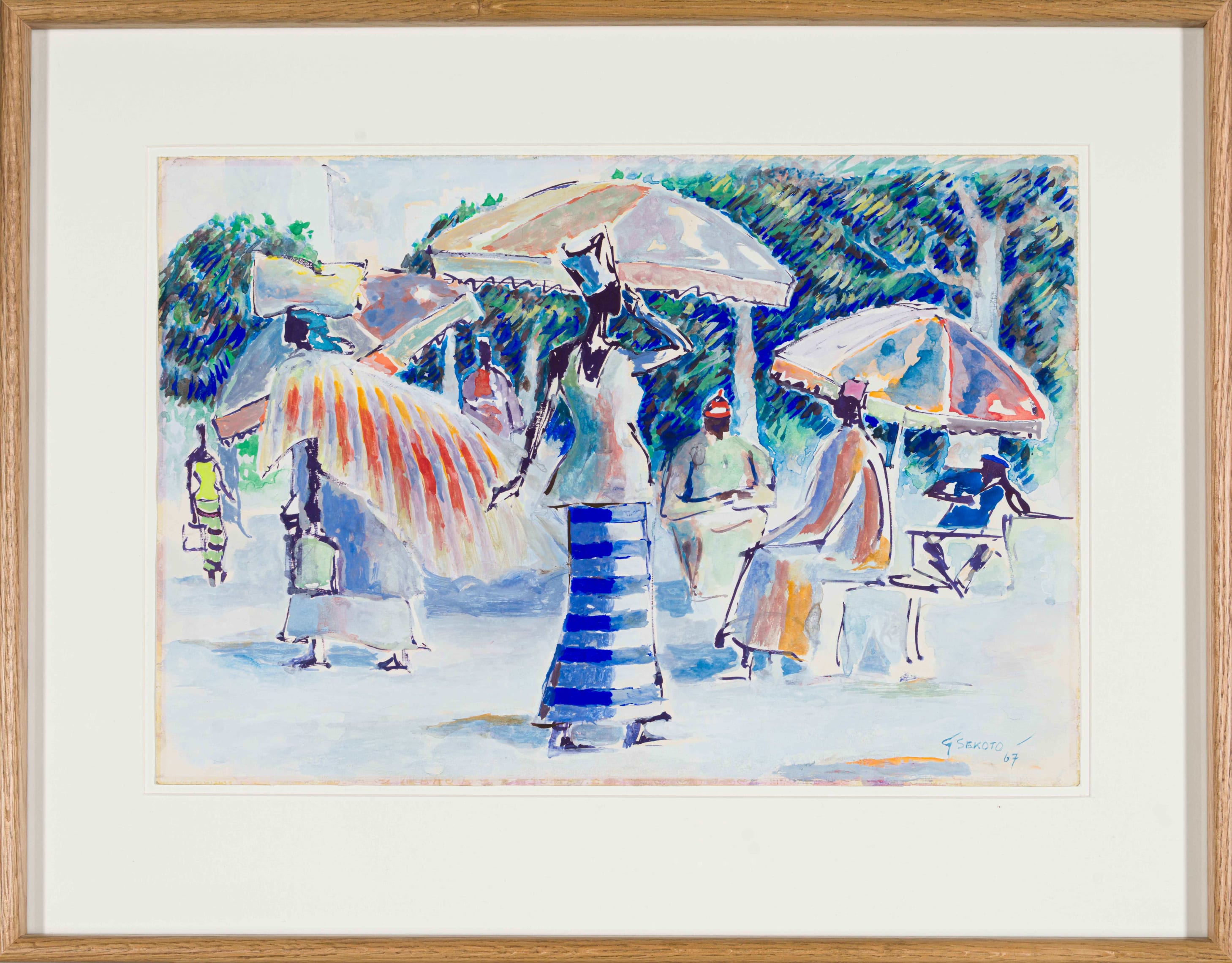 Market Scene, Senegal by Gerard Sekoto | Strauss & Co