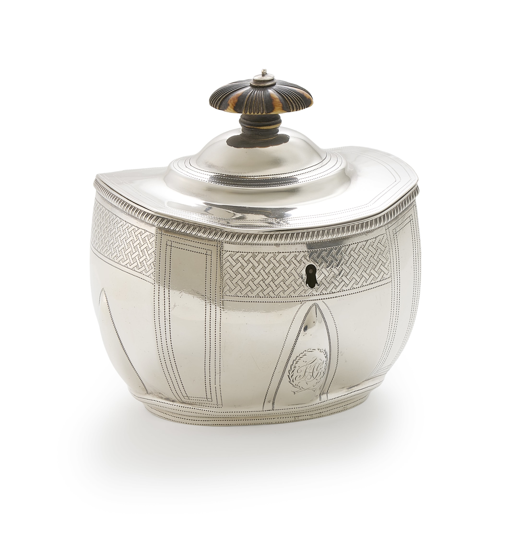 A George III silver tea caddy, John Fray, London, 1806 | Strauss & Co