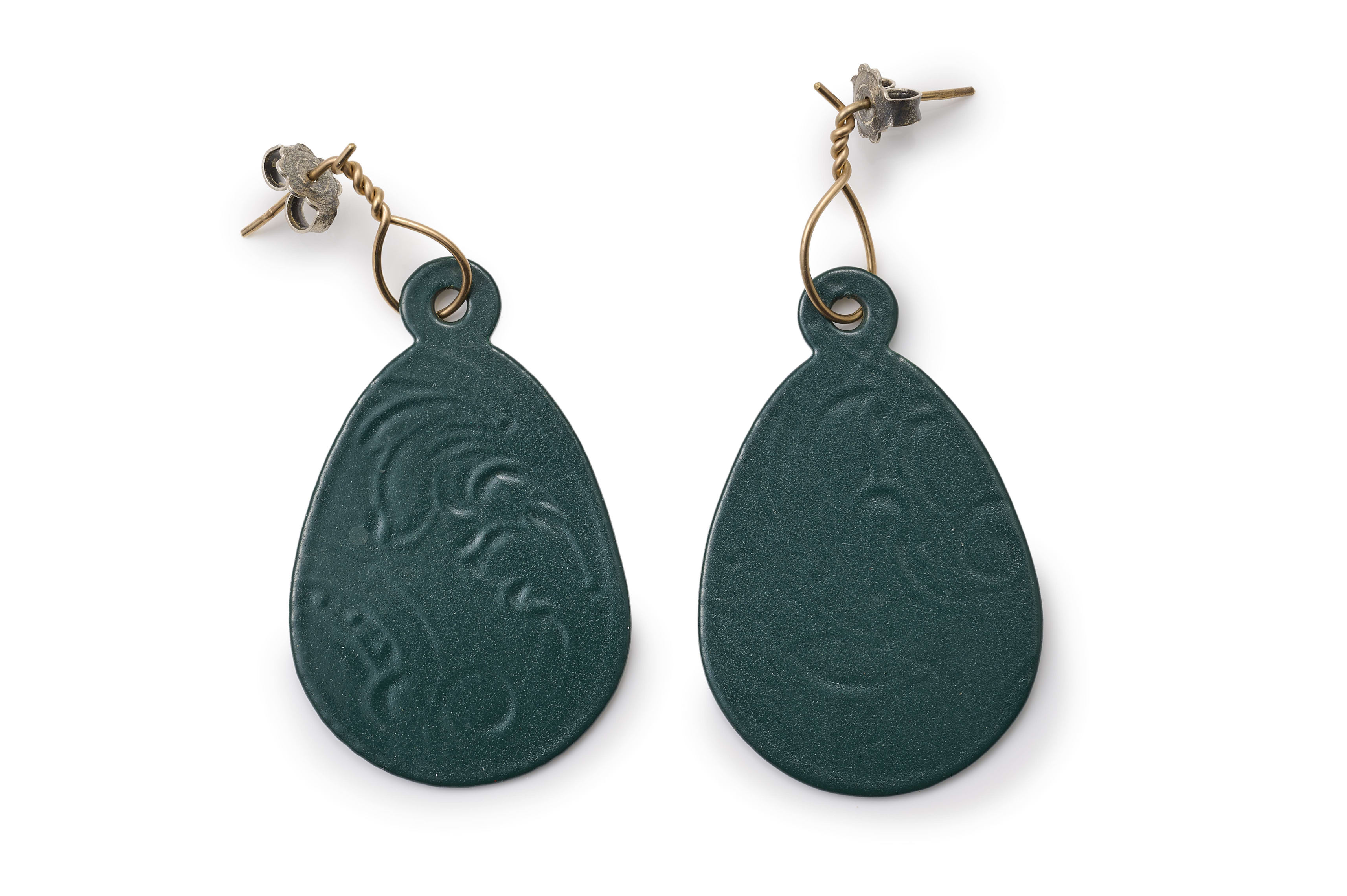 Eric Loubser powder-coated silver plate earrings | Strauss & Co