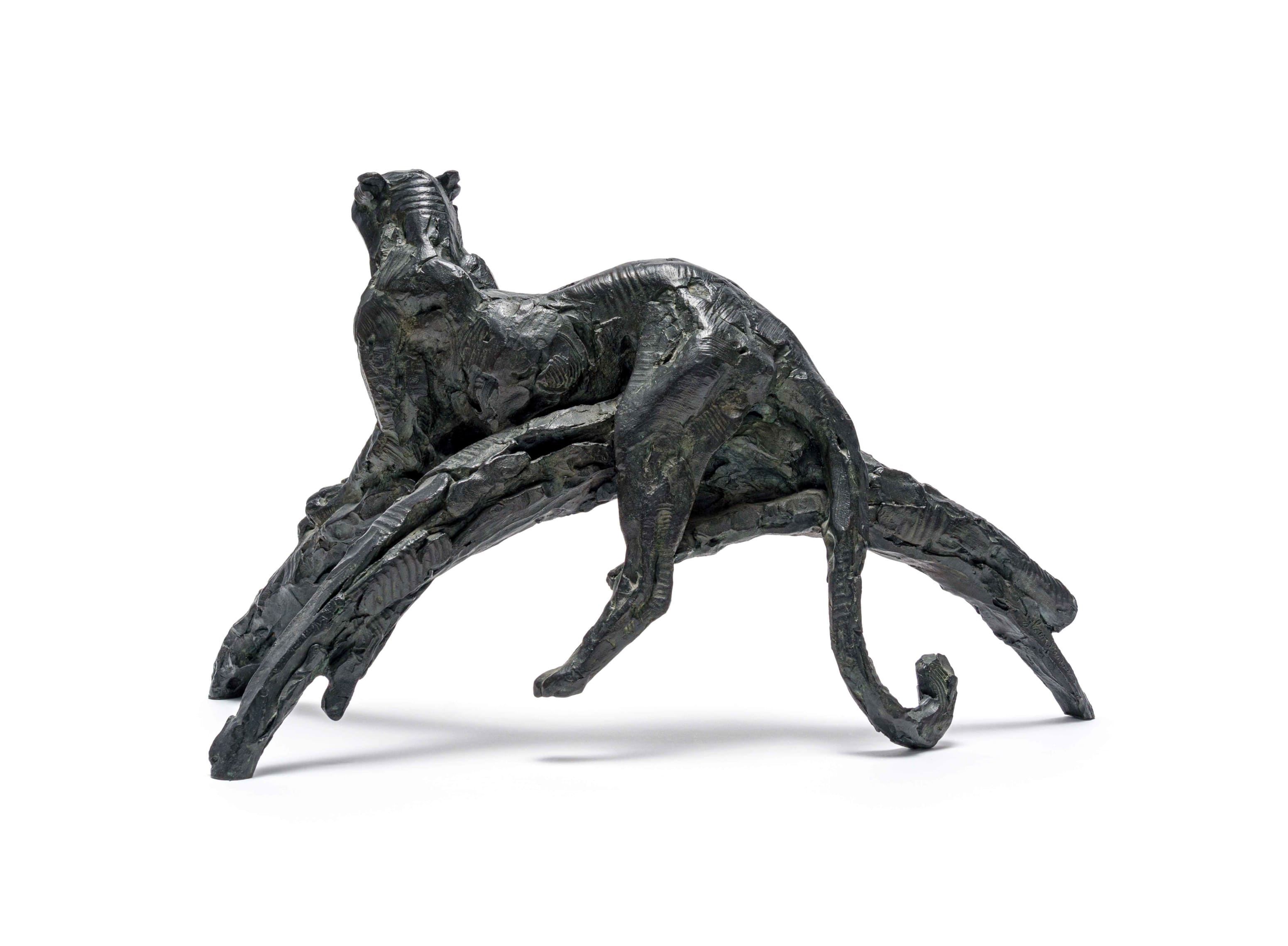 Lying Leopard, Maquette (S328) by Dylan Lewis | Strauss & Co