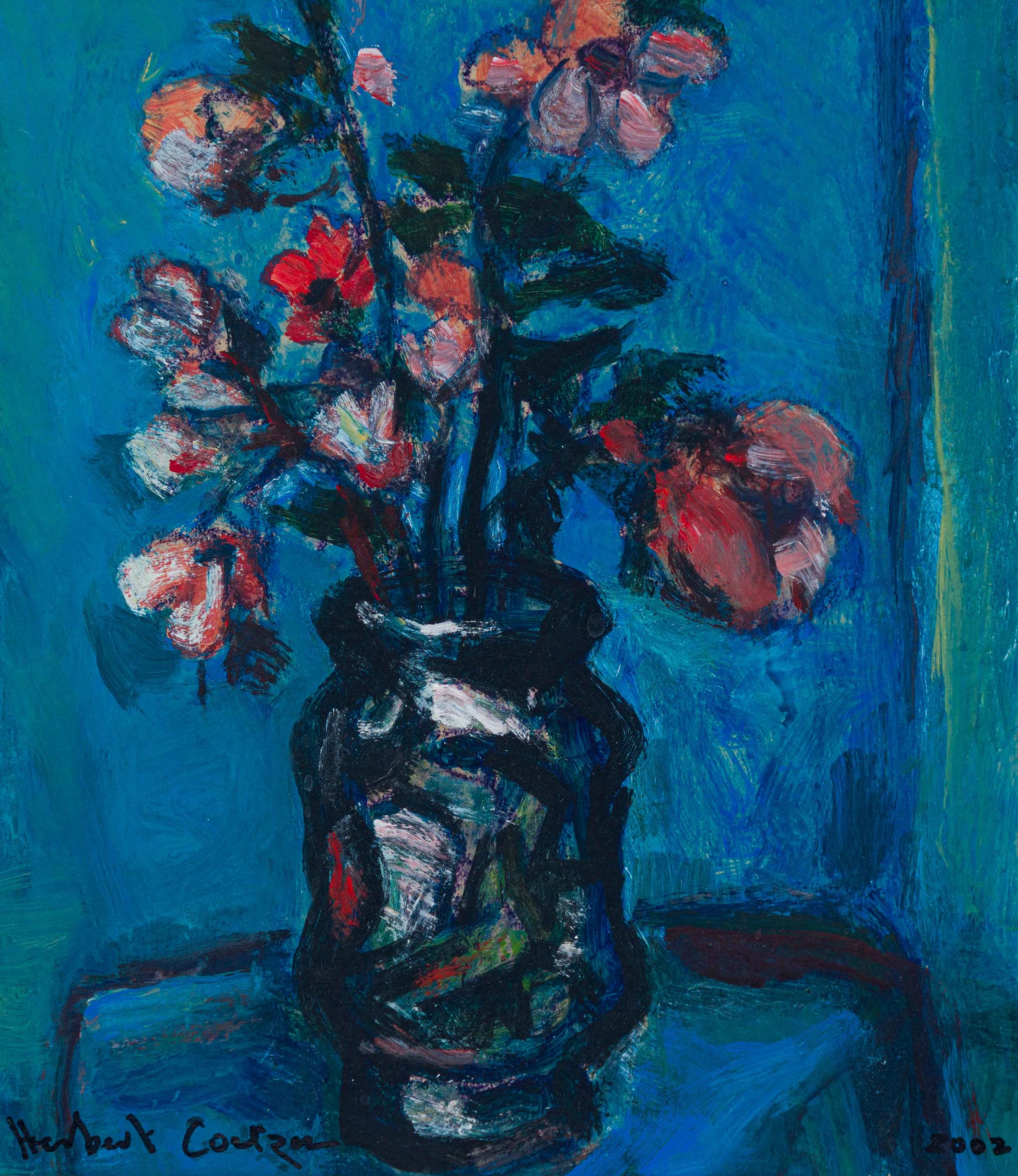 Flowers in a Black Vase by Herbert Coetzee | Strauss & Co
