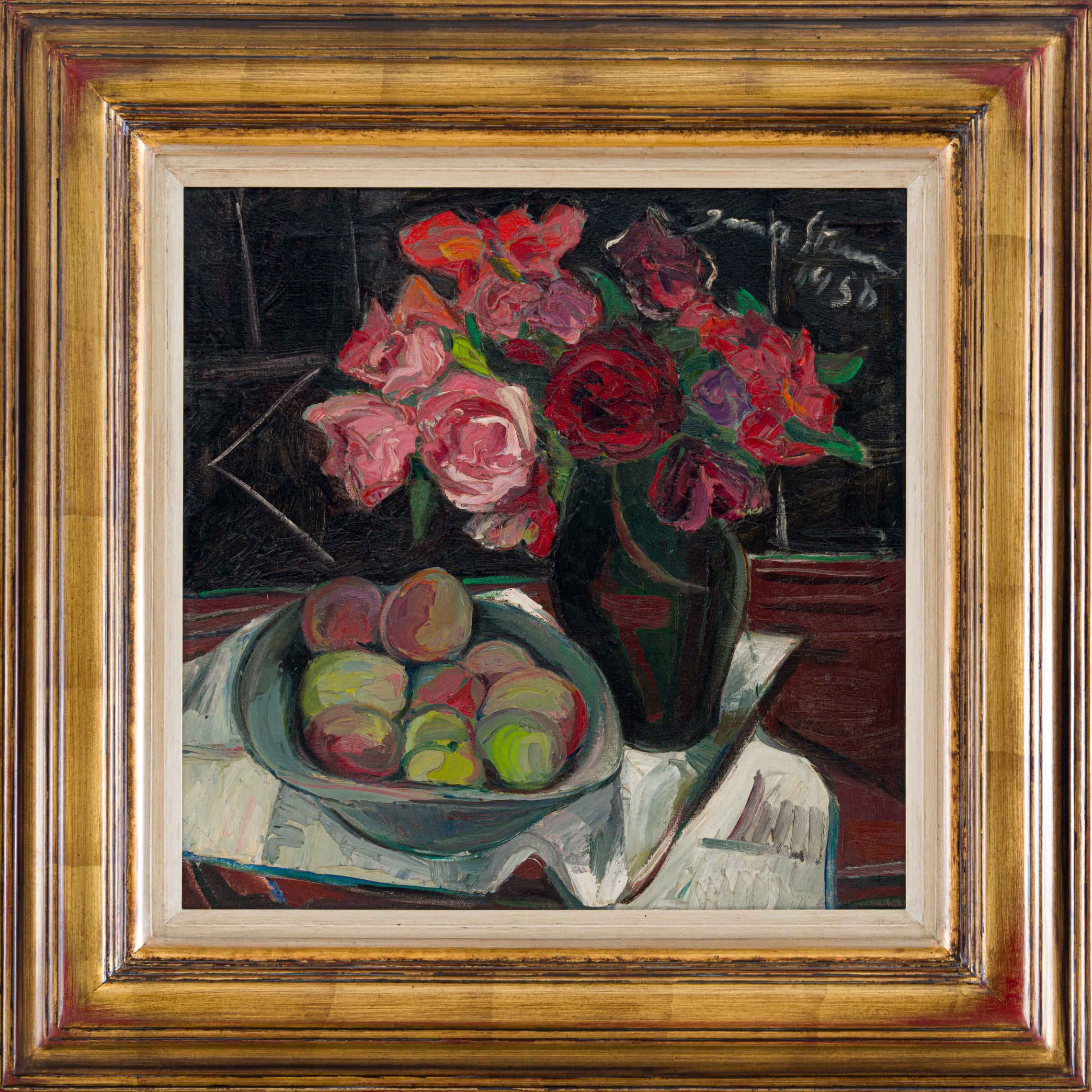 Still Life with Roses and Fruit by Irma Stern | Strauss & Co