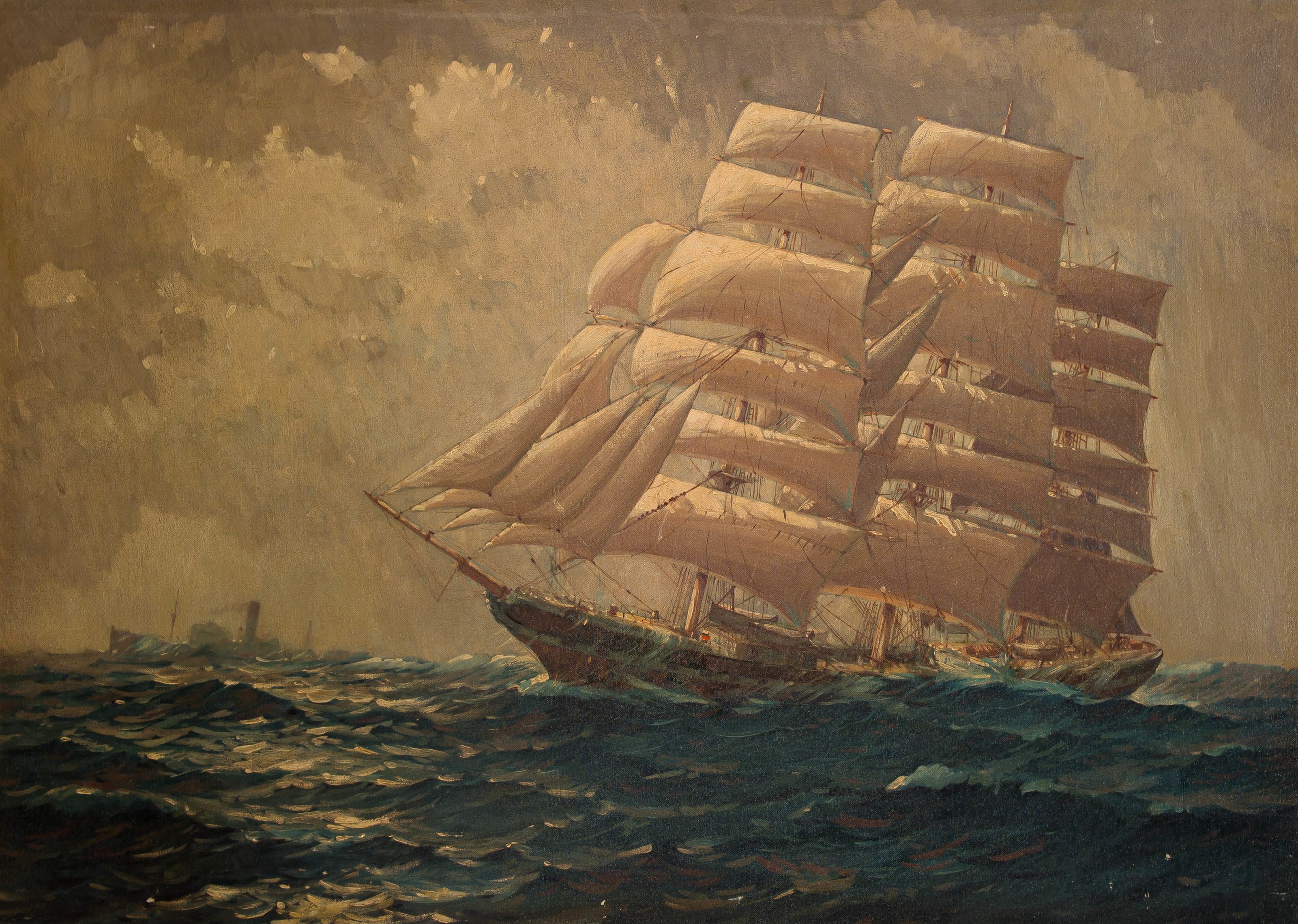 Clipper Passing Tramp by Nils Andersen | Strauss & Co