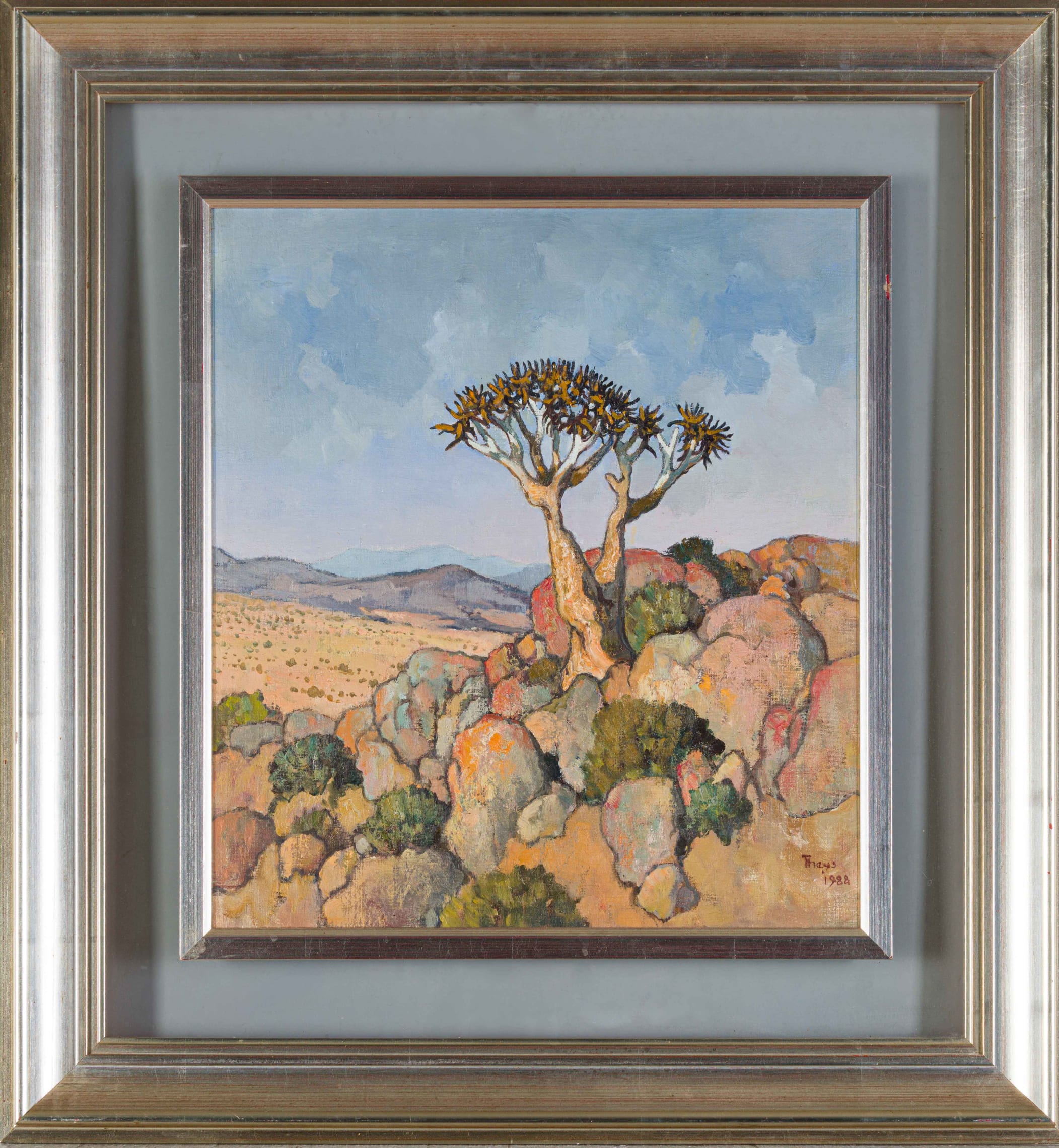 Rocky Outcrop with Quiver Tree by Conrad Theys | Strauss & Co