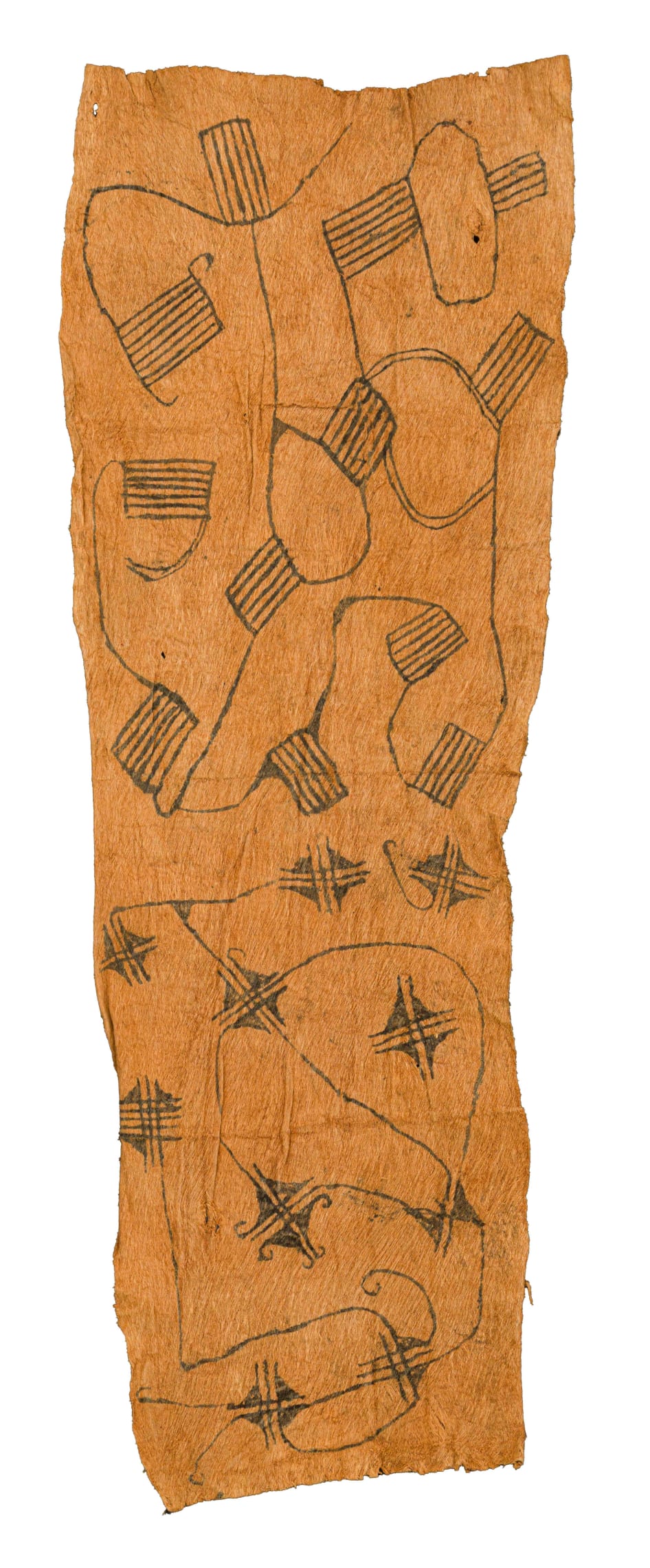 Pongo Mbuti barkcloth by Unrecorded artist, Democratic Republic of ...