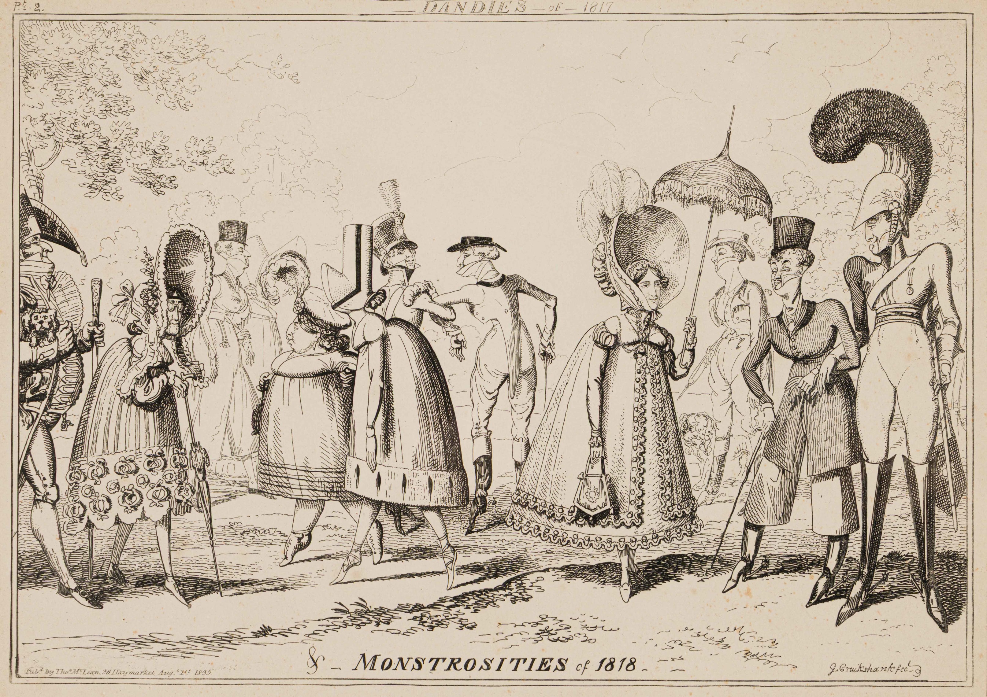 Dandies of 1817 & Monstrosities of 1818 by George Cruikshank | Strauss & Co