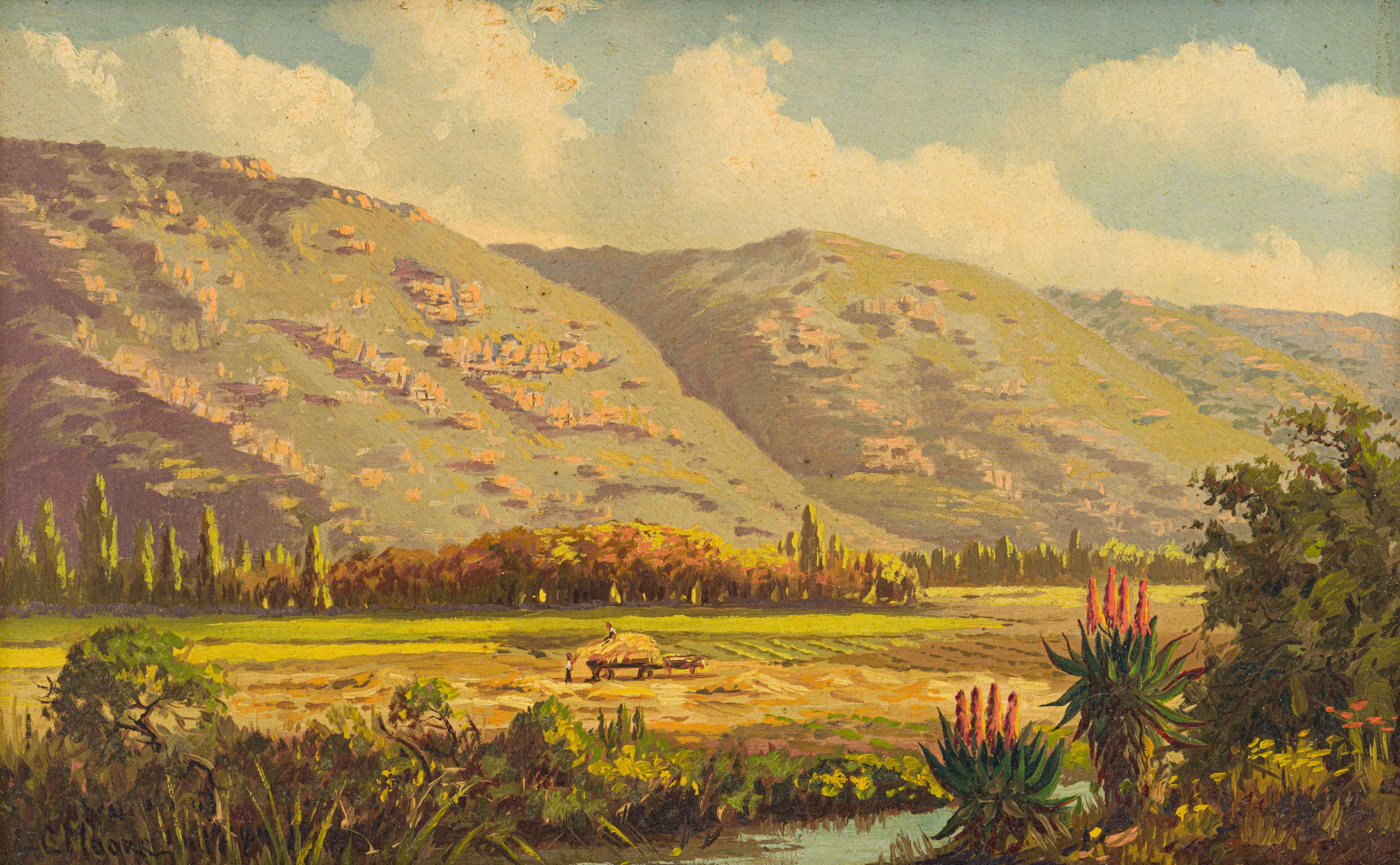 Landscape with Mountains in the Distance by Edward Charles Moore | Strauss & Co