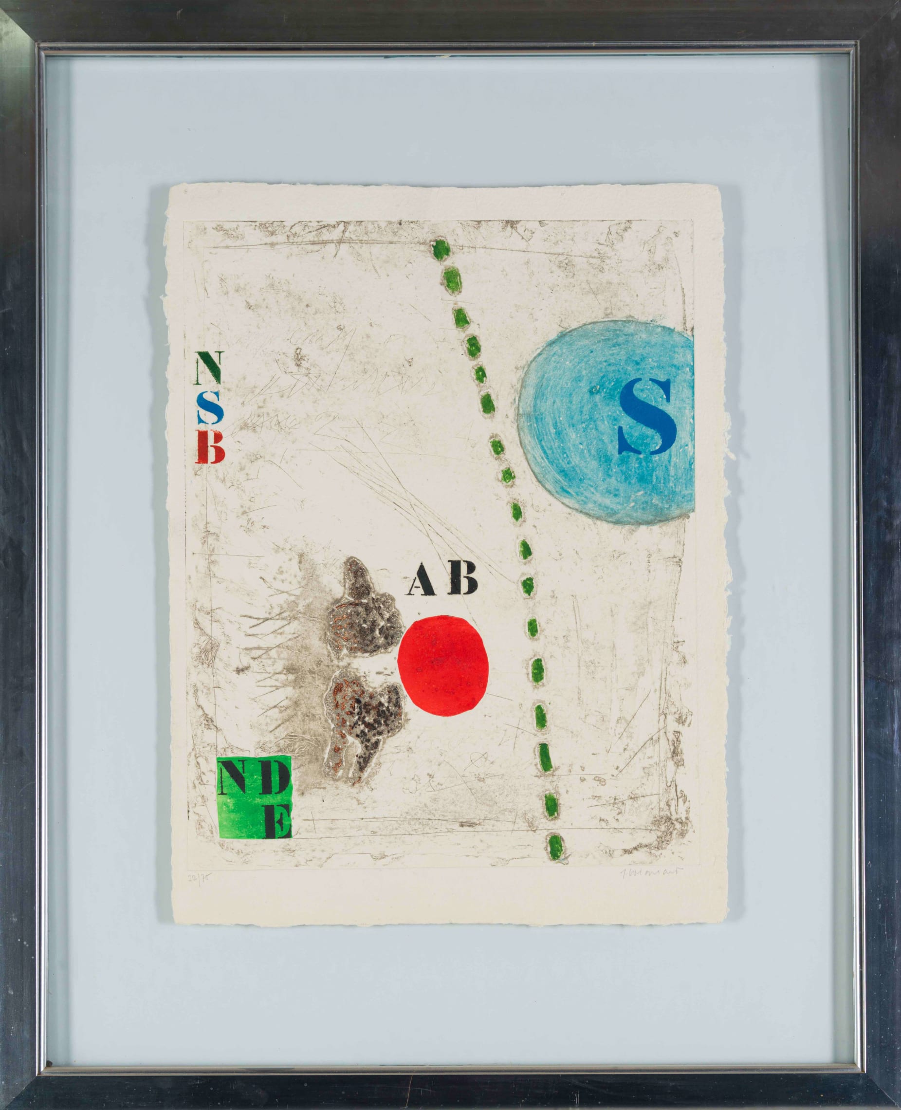 Untitled (Abstract with Red Circle) by James Coignard | Strauss & Co
