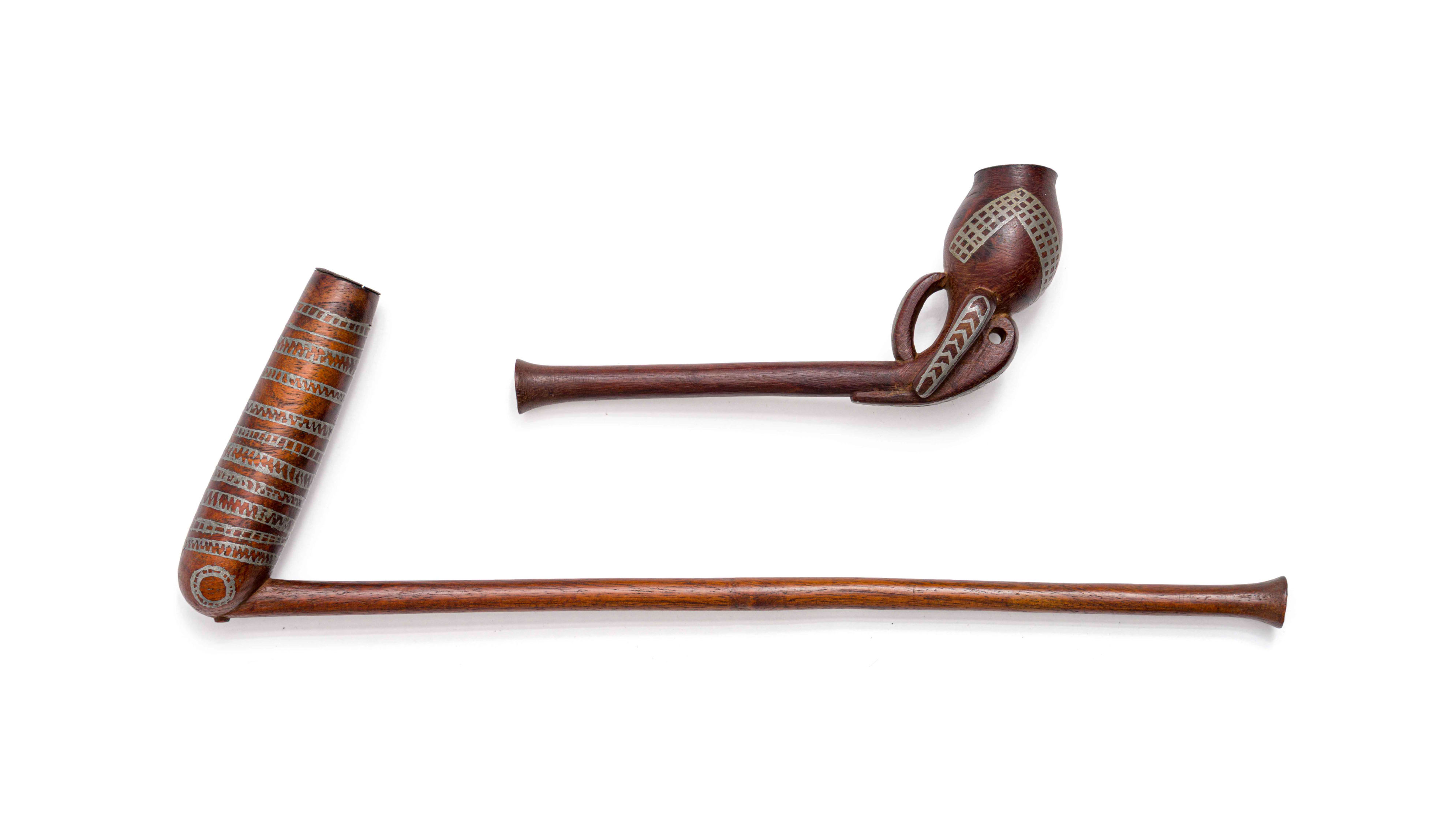 Mid-late 19th century pipes, two by Unrecorded artist, N.Nguni Peoples ...