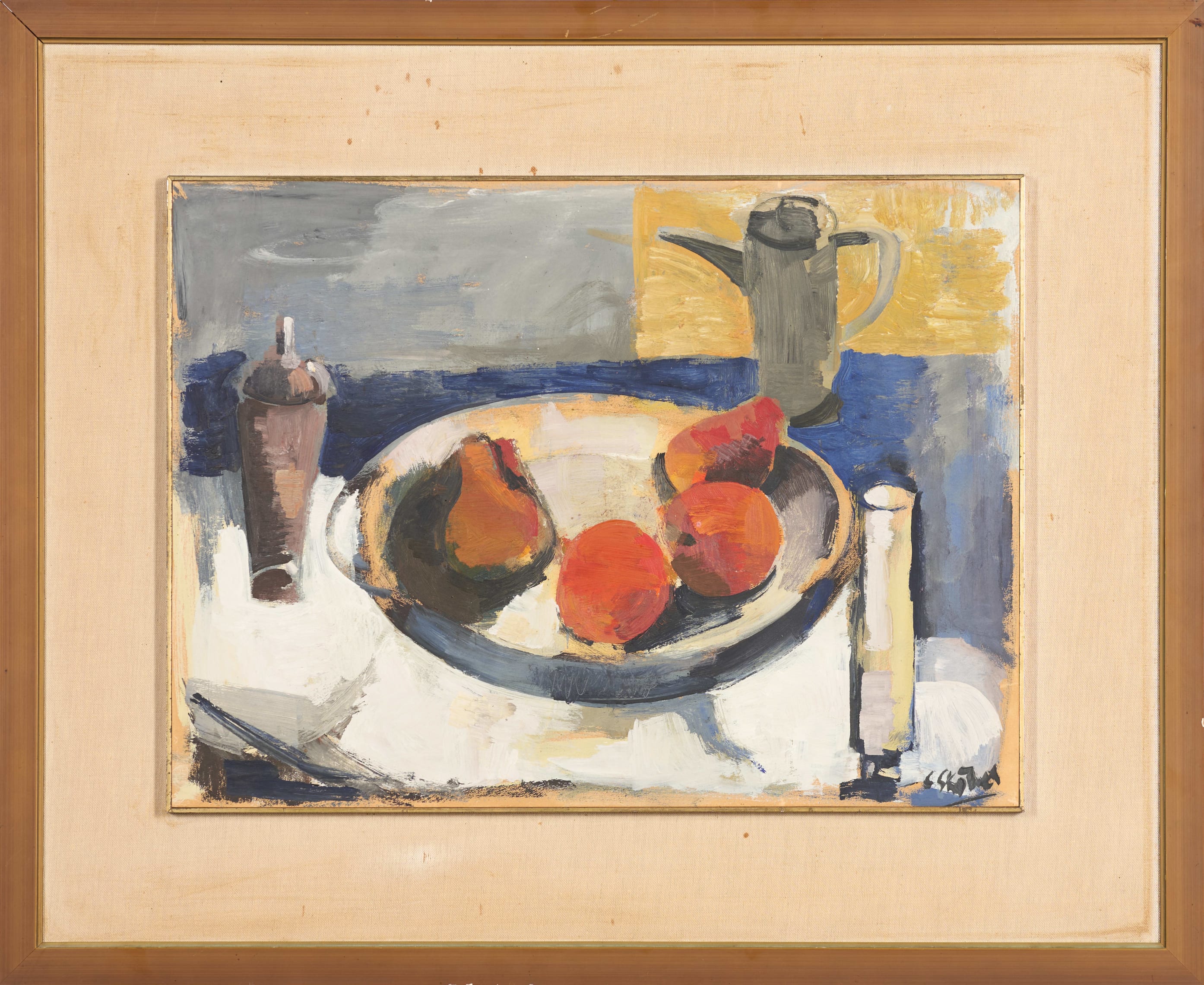 Still Life with a Bowl of Fruit and a Pitcher by Cecil Skotnes ...