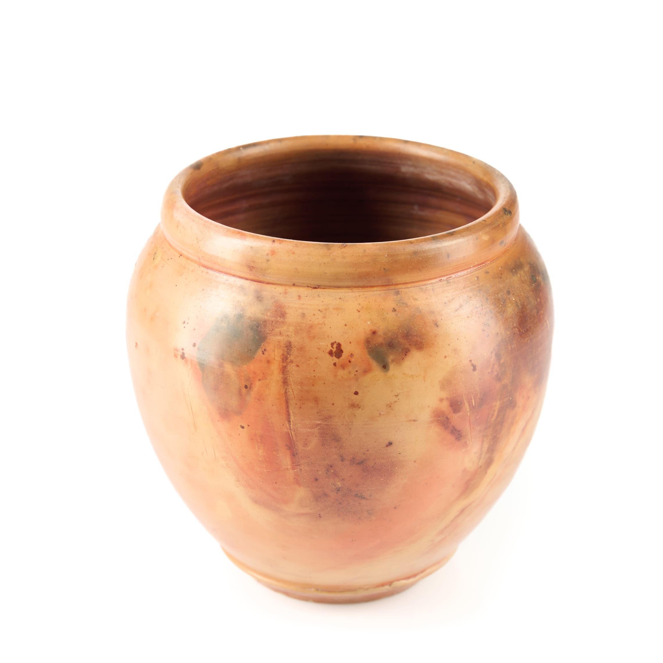 Pit-fired vase with linear relief pattern and 'Babela Umlilo' (Like a ...