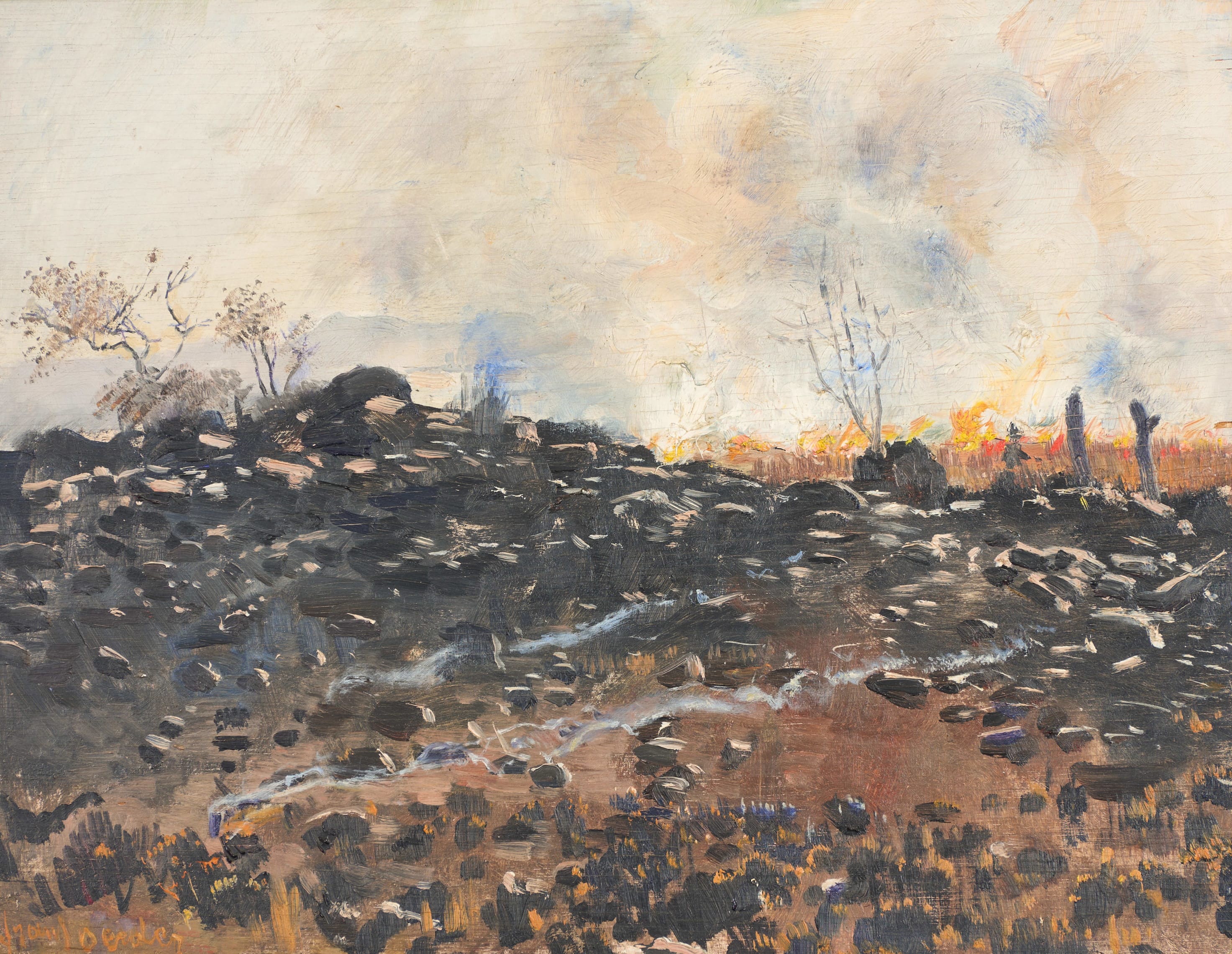 Veldbrand by Pelindaba (Wildfire at Pelindaba) by Frans Oerder ...